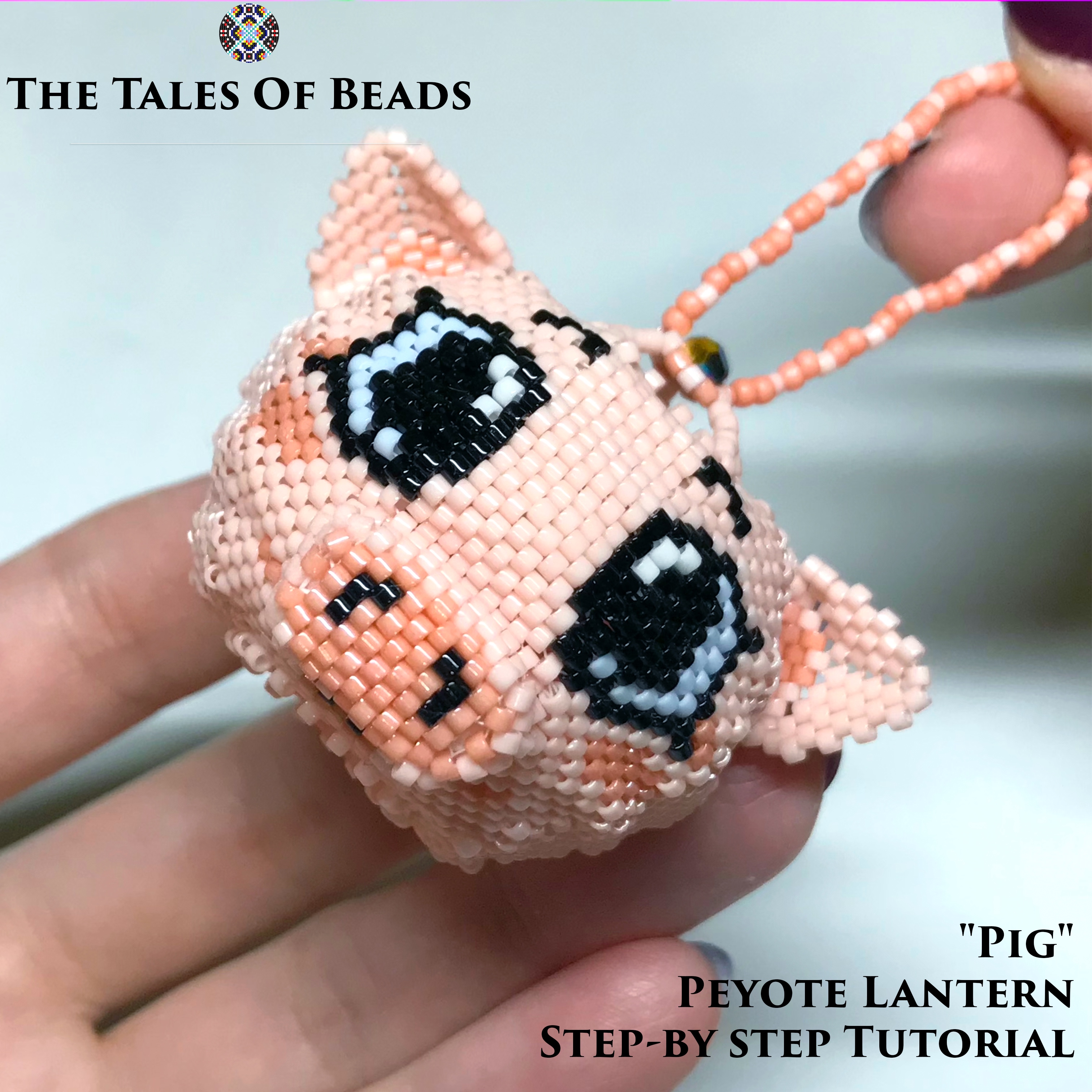PDF Beaded Pig Pattern Peyote Lantern Tutorial / Beaded Chin - Inspire ...