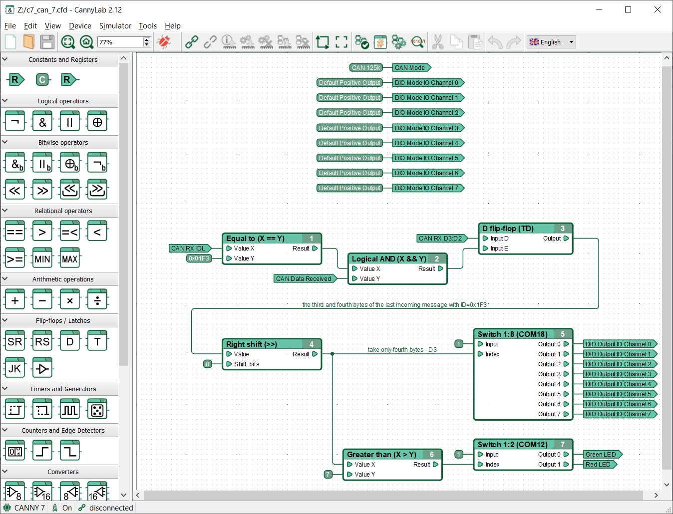 Automotive Visual Programmable Logic Controller CANNY 7 - Inspire Uplift