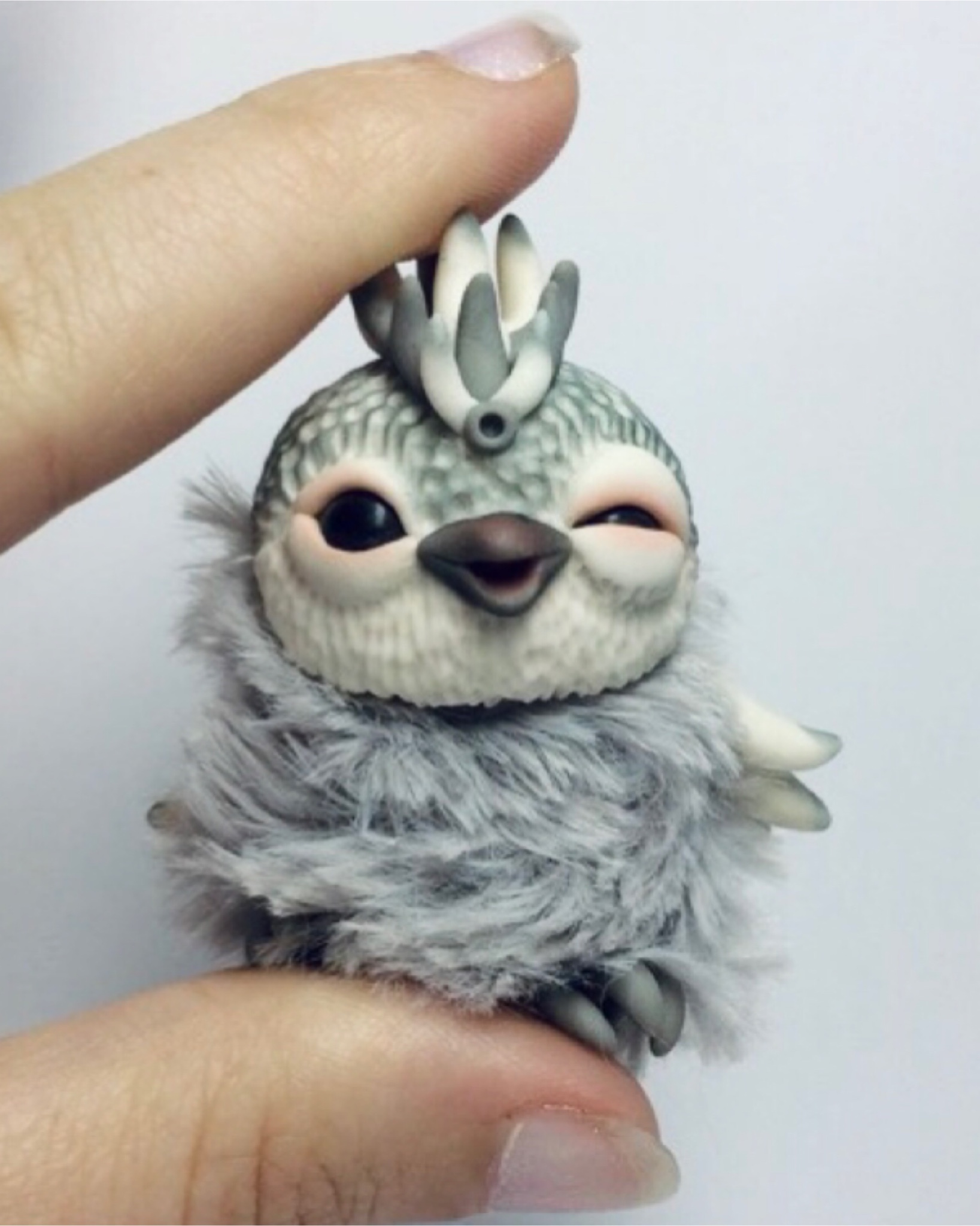 Miniature birds dolls Set collectible toys OOAK animal cute - Inspire ...
