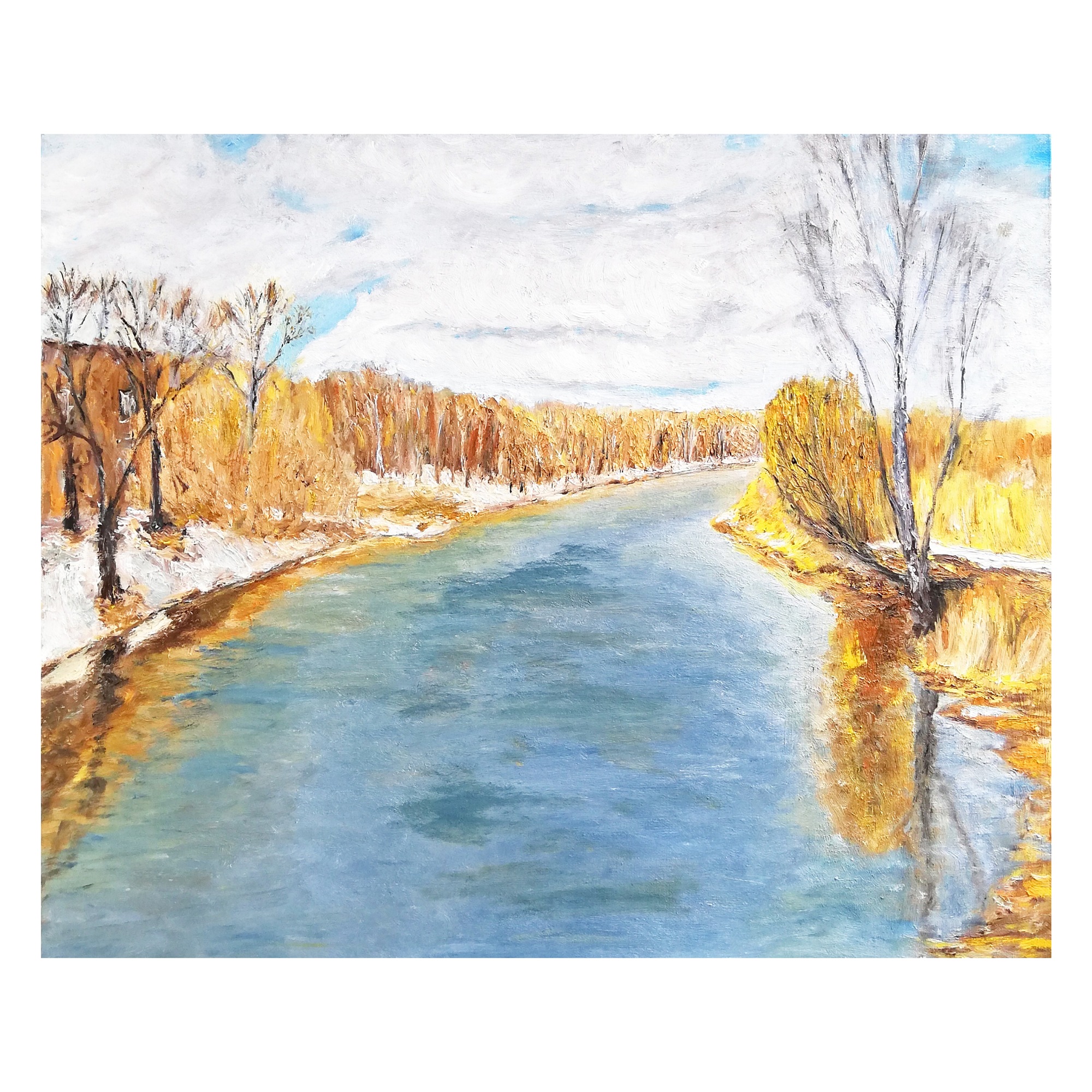 Spring Painting Lake Original Art Landscape Oil Painting Wal | Inspire ...