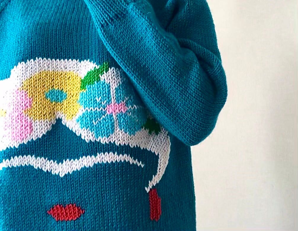 Frida Kahlo Sweater, turtleneck sweater oversized, colorful - Inspire ...