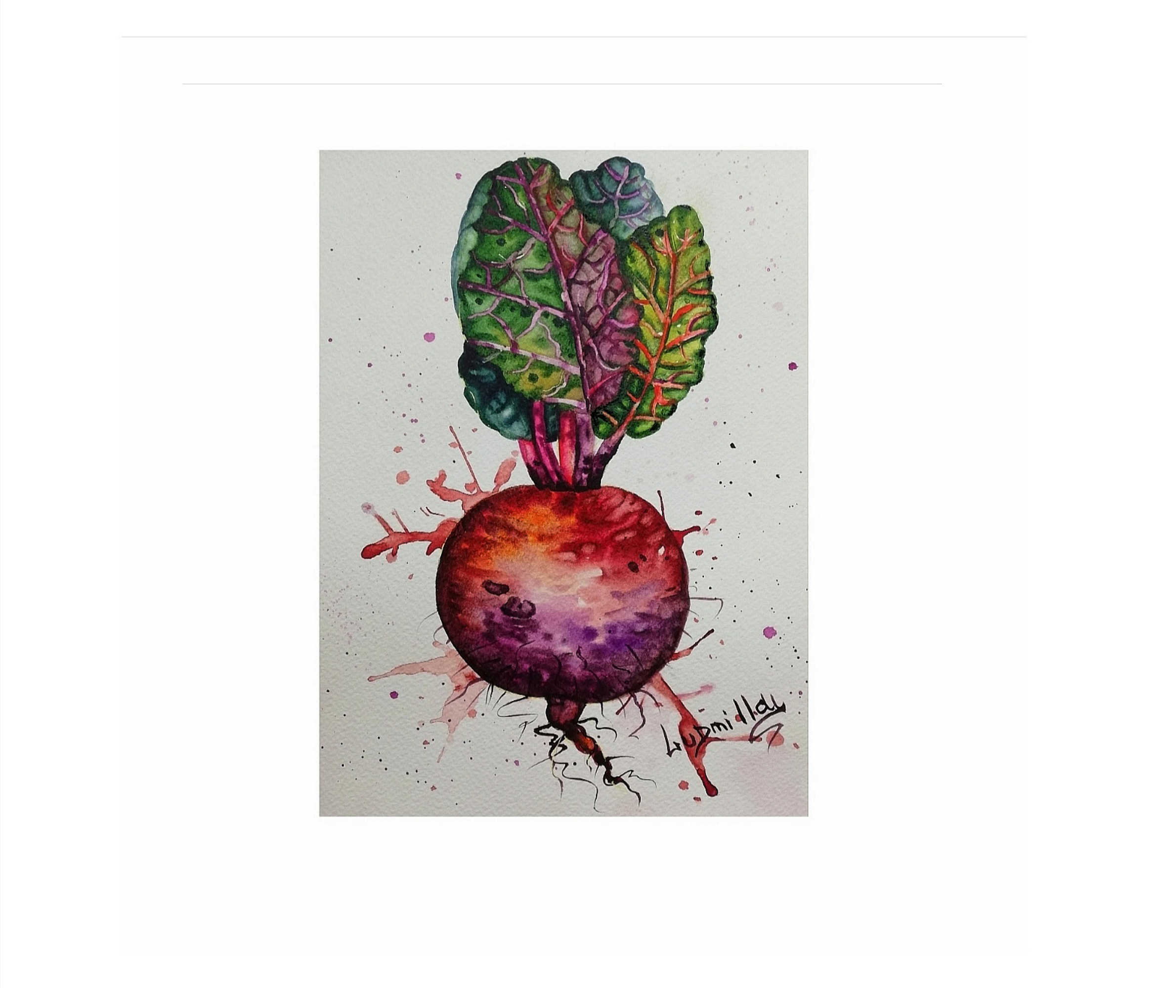 Watercolor Vegtables Examples
