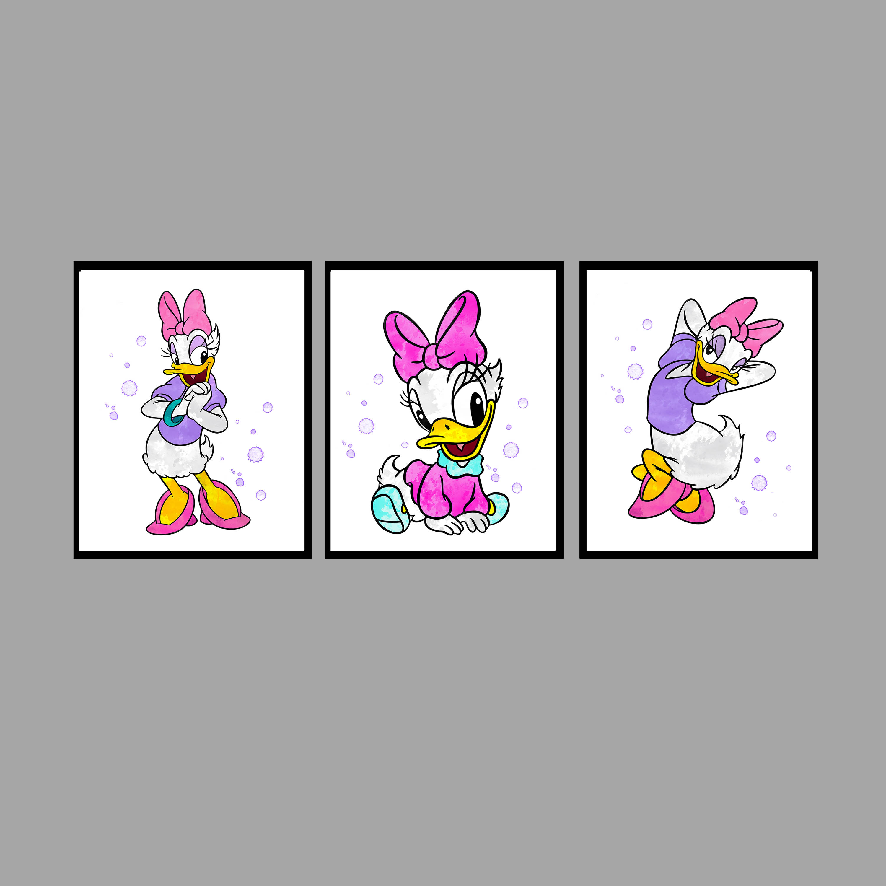 Daisy Duck Disney Set Art Print Digital Files nursery room | Inspire Uplift