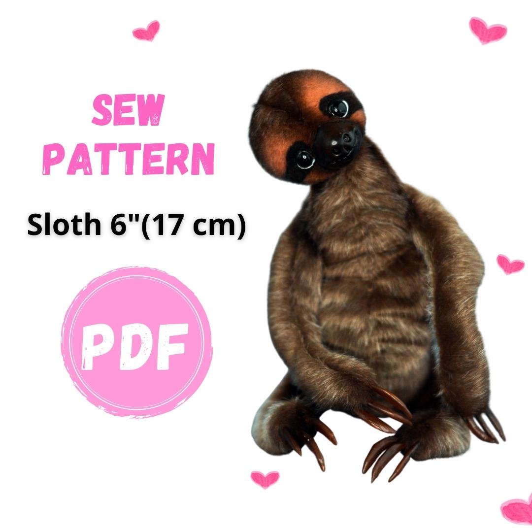 PATTERN Sloth 6 inches (17 cm) - SEW Realistic Sloth Toy - Inspire Uplift
