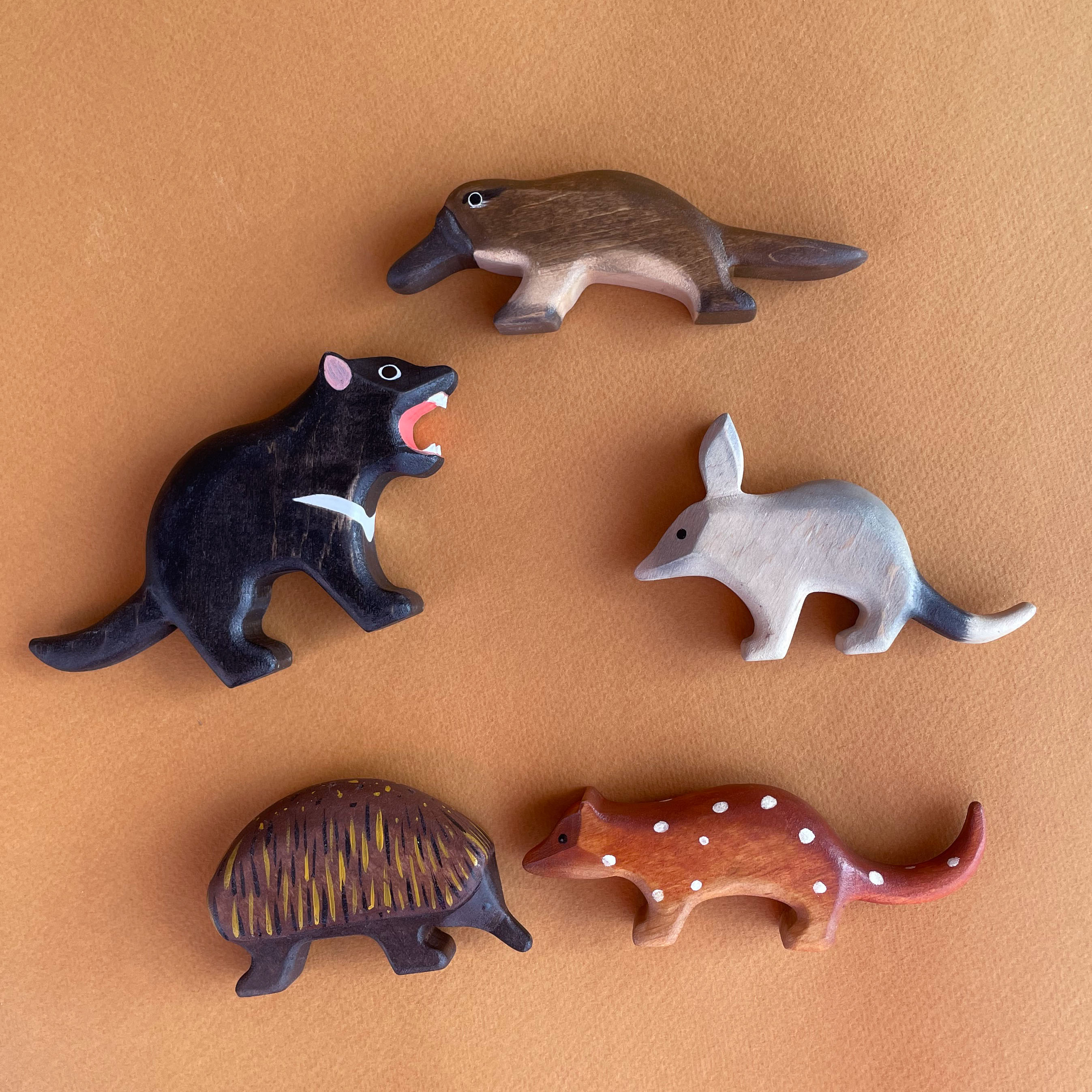 Wooden australian animals set (5 pcs) - Wooden toys - Inspire Uplift