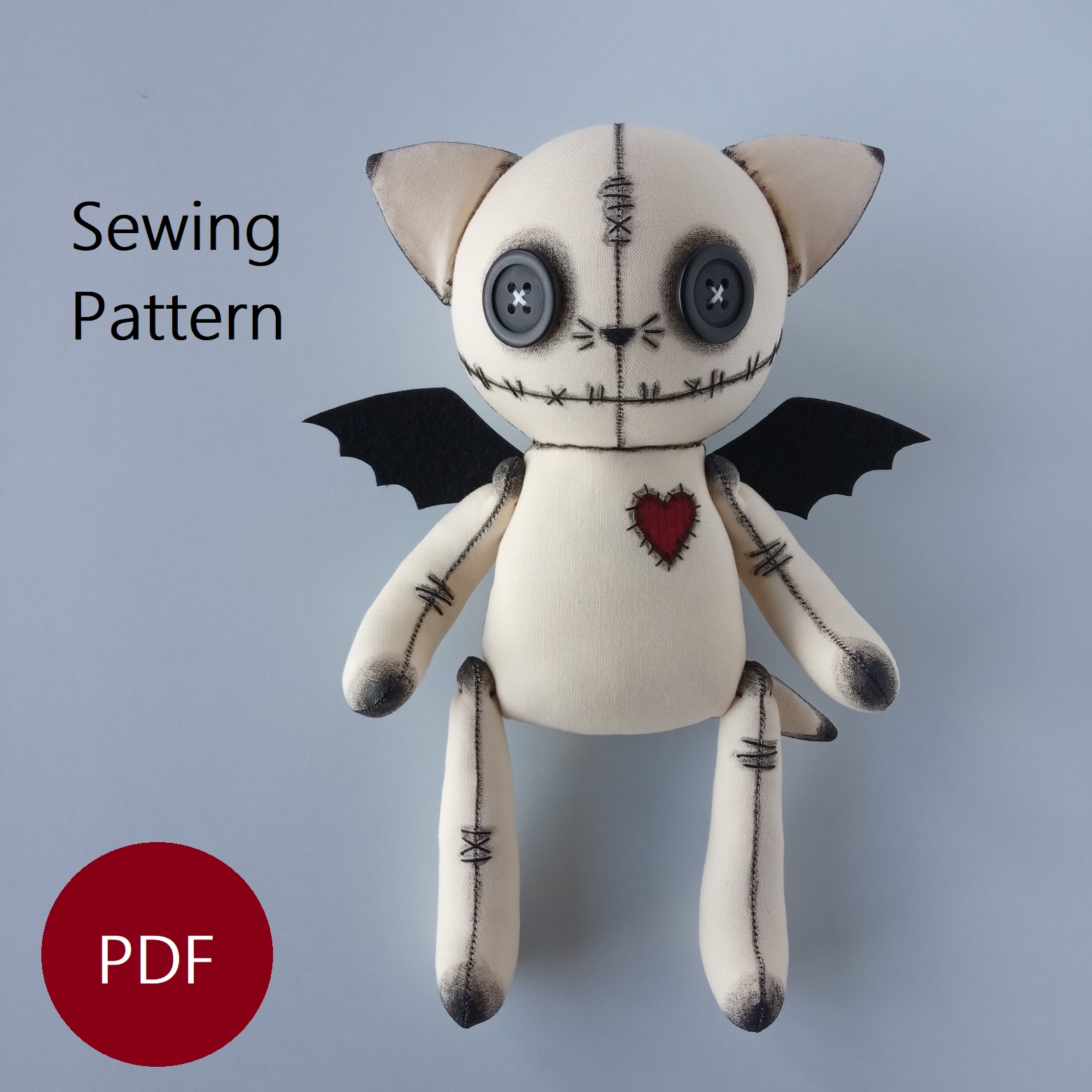 Cloth Doll Cat Sewing Pattern Pdf, Rag Doll Tutorial In English ...