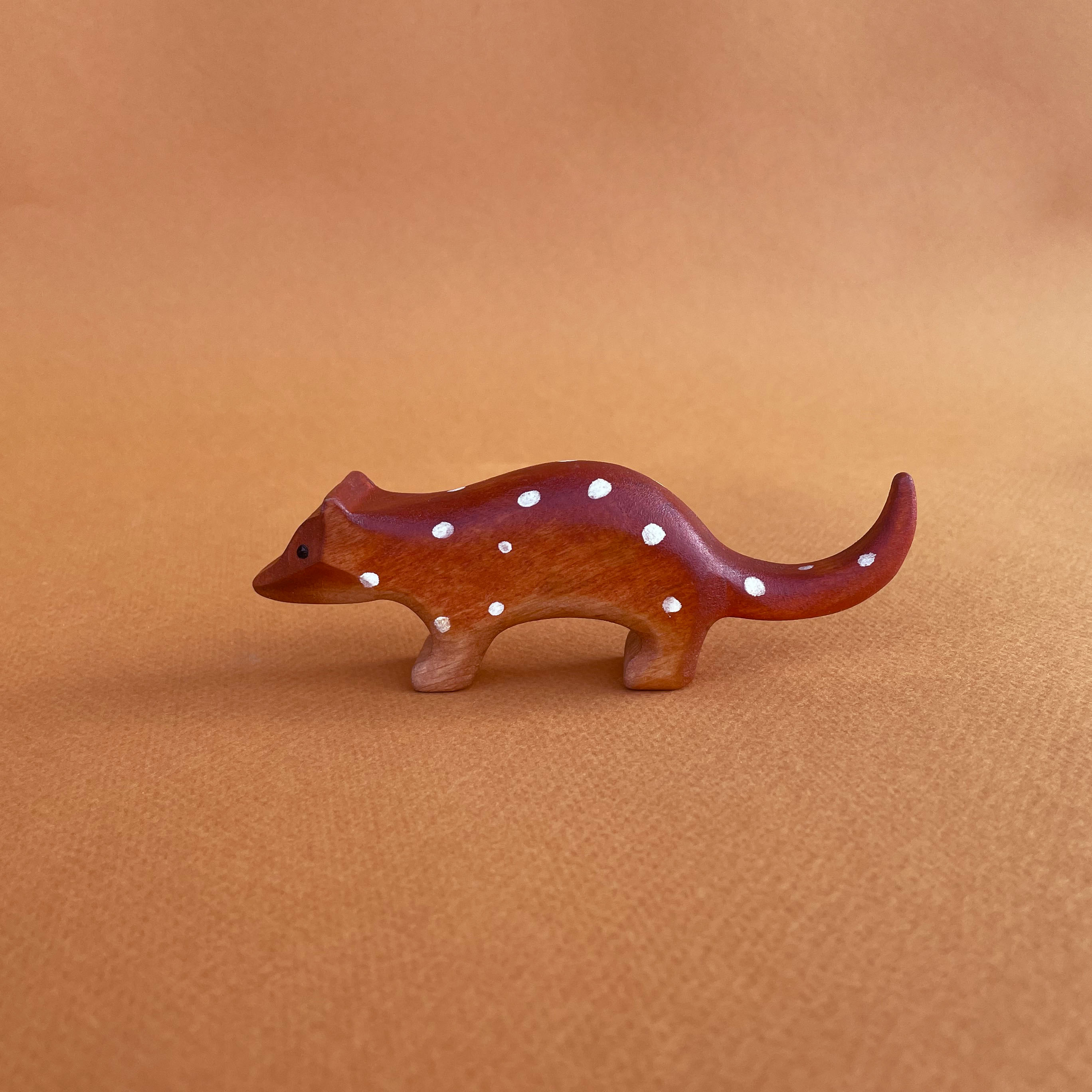 Wooden Spotted-Tail Quoll figurine (1pcs) - Wooden toys - Inspire Uplift