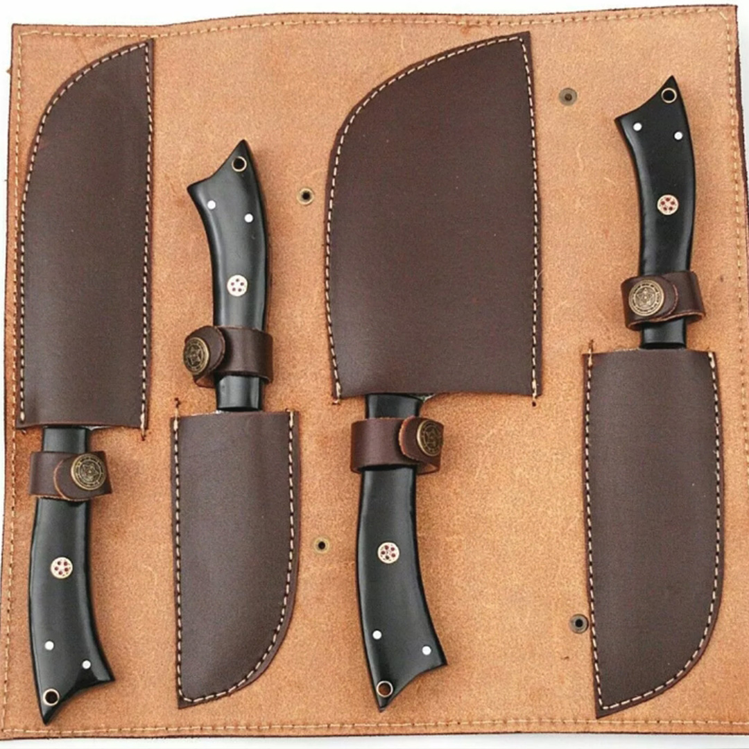 Custom Hand Forged Carbon Steel Chef Knives Set | Inspire Uplift