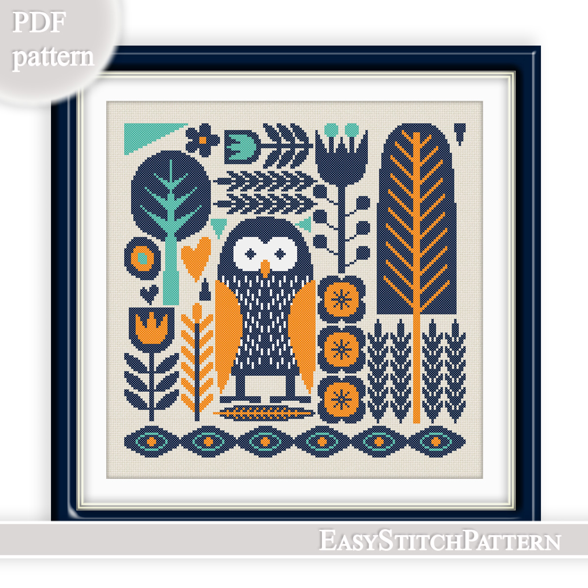 Boho cross stitch pattern. Scandinavian Cross Stitch Pattern | Inspire ...