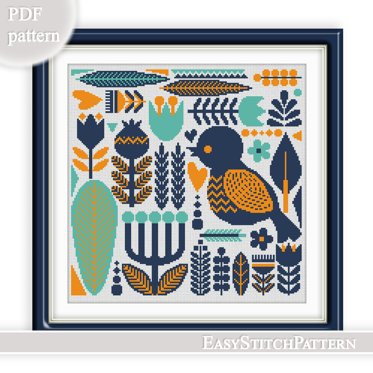Traditional folk cross stitch pattern. Scandinavian Cross St | Inspire ...