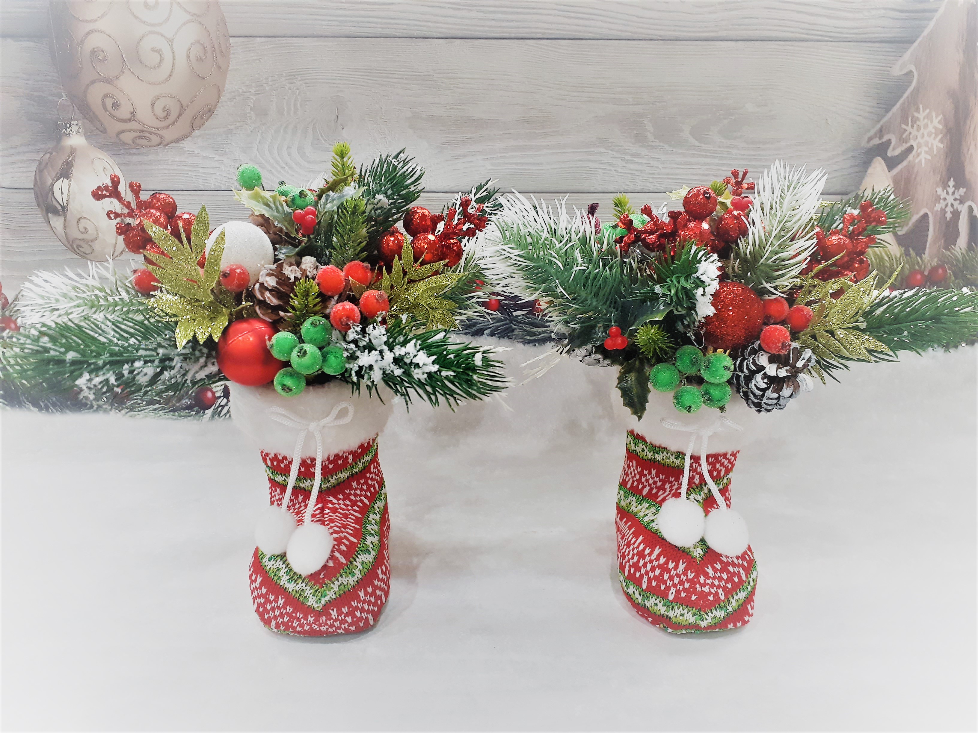Christmas Stocking Centerpiece, Santa Christmas boot, Christ - Inspire ...