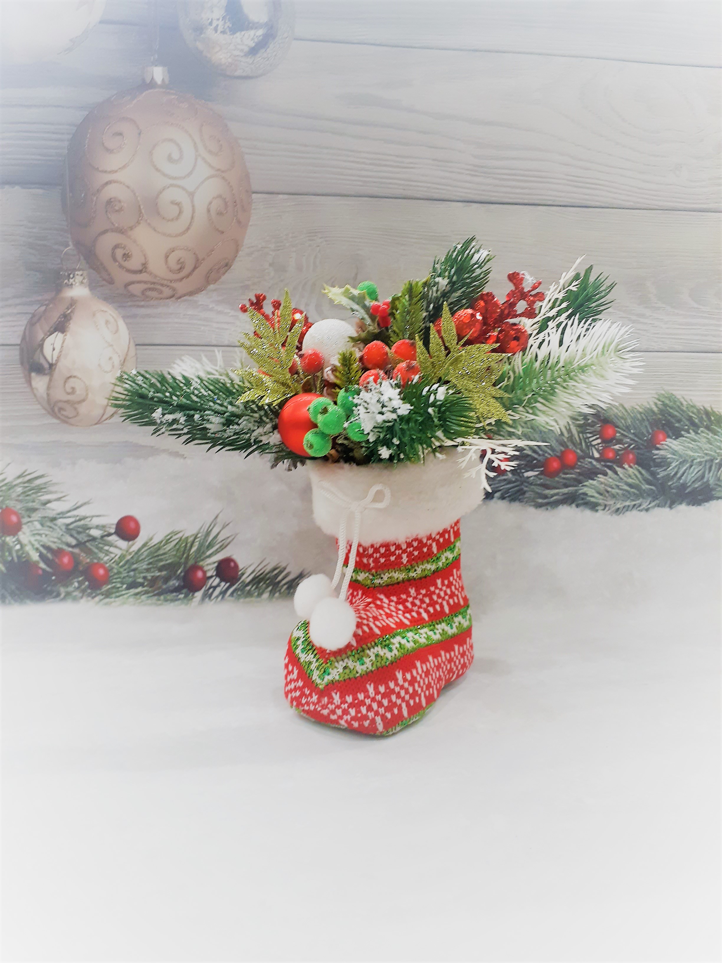 Christmas Stocking Centerpiece, Santa Christmas boot, Christ - Inspire ...