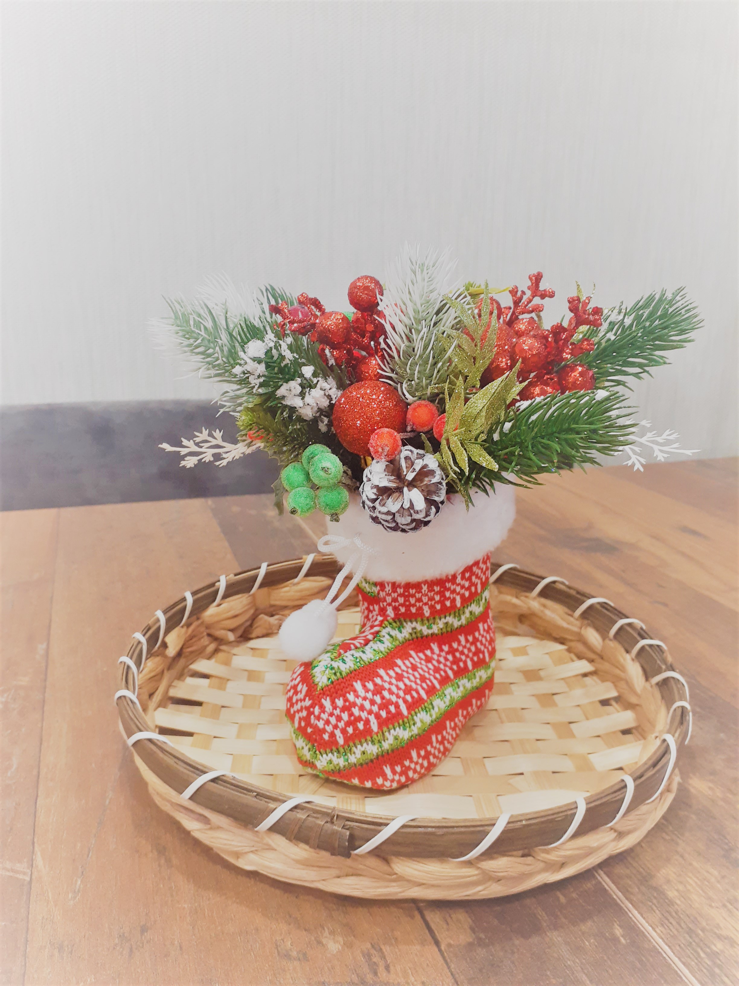 Christmas Stocking Centerpiece, Santa Christmas boot, Christ - Inspire ...
