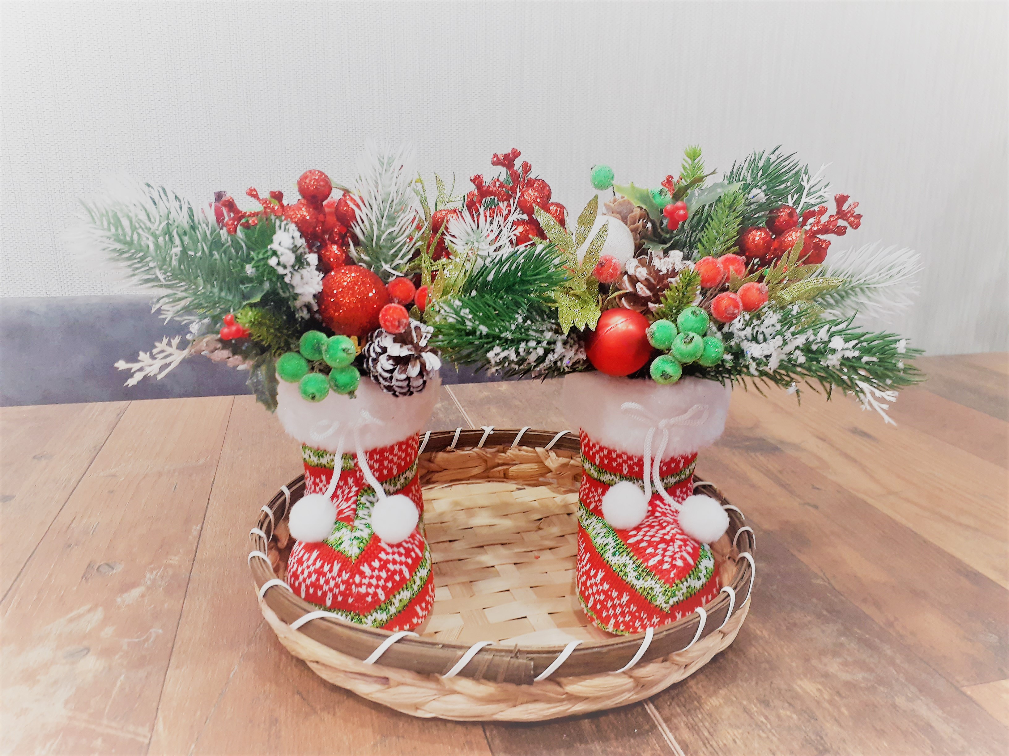 Christmas Stocking Centerpiece, Santa Christmas boot, Christ - Inspire ...