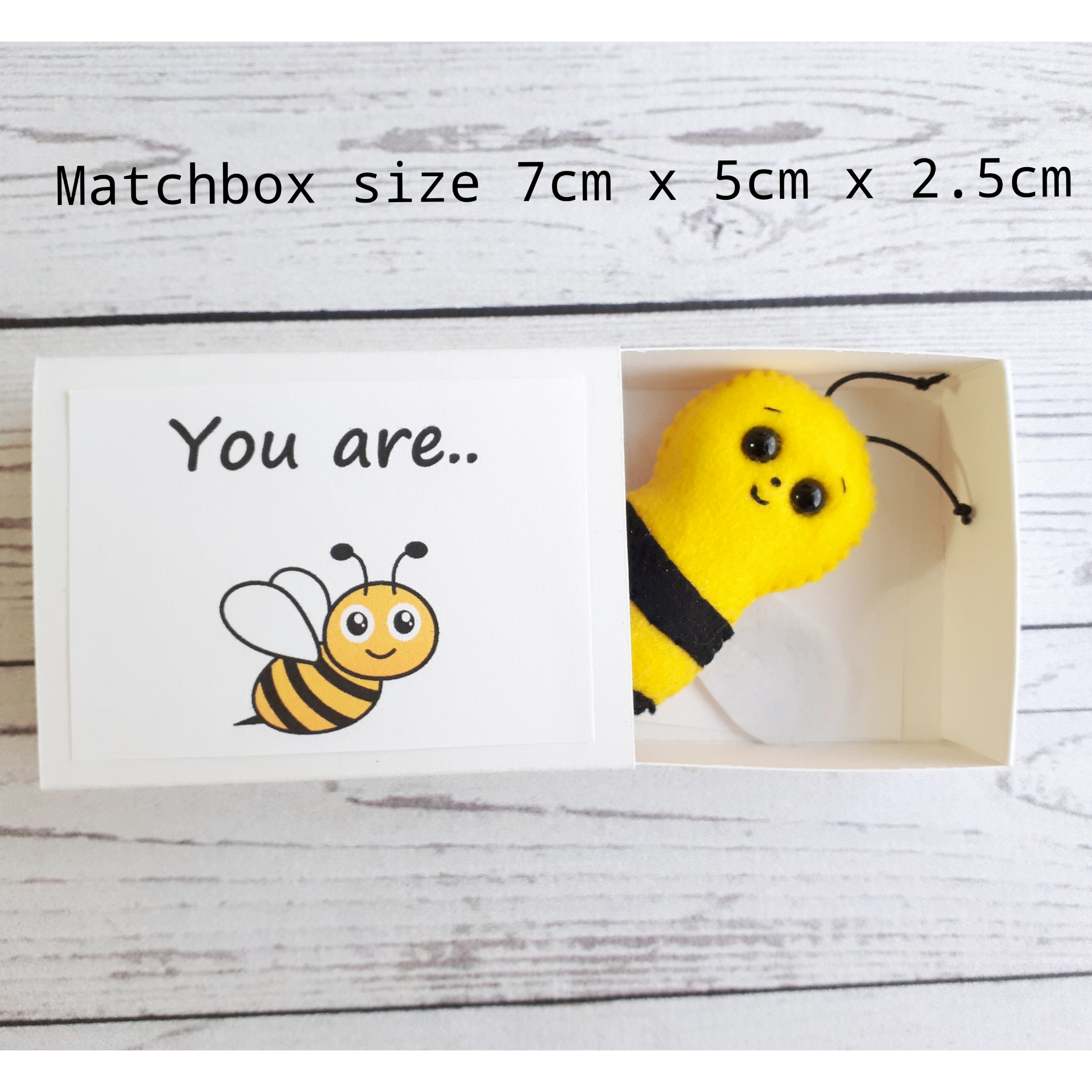 Mini bee plush, Pocket hug in a box, 21st birthday gift for - Inspire ...