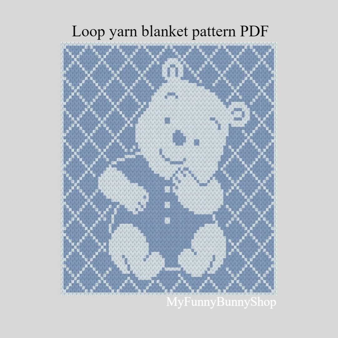 Loop yarn Baby Bear blanket pattern PDF - Inspire Uplift