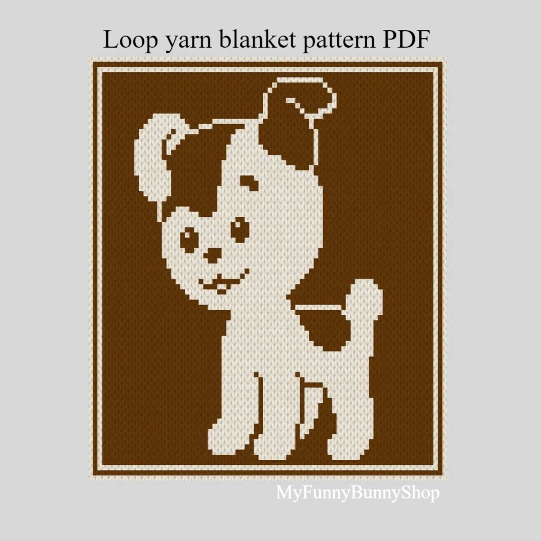 Loop yarn Dog blanket pattern PDF - Inspire Uplift