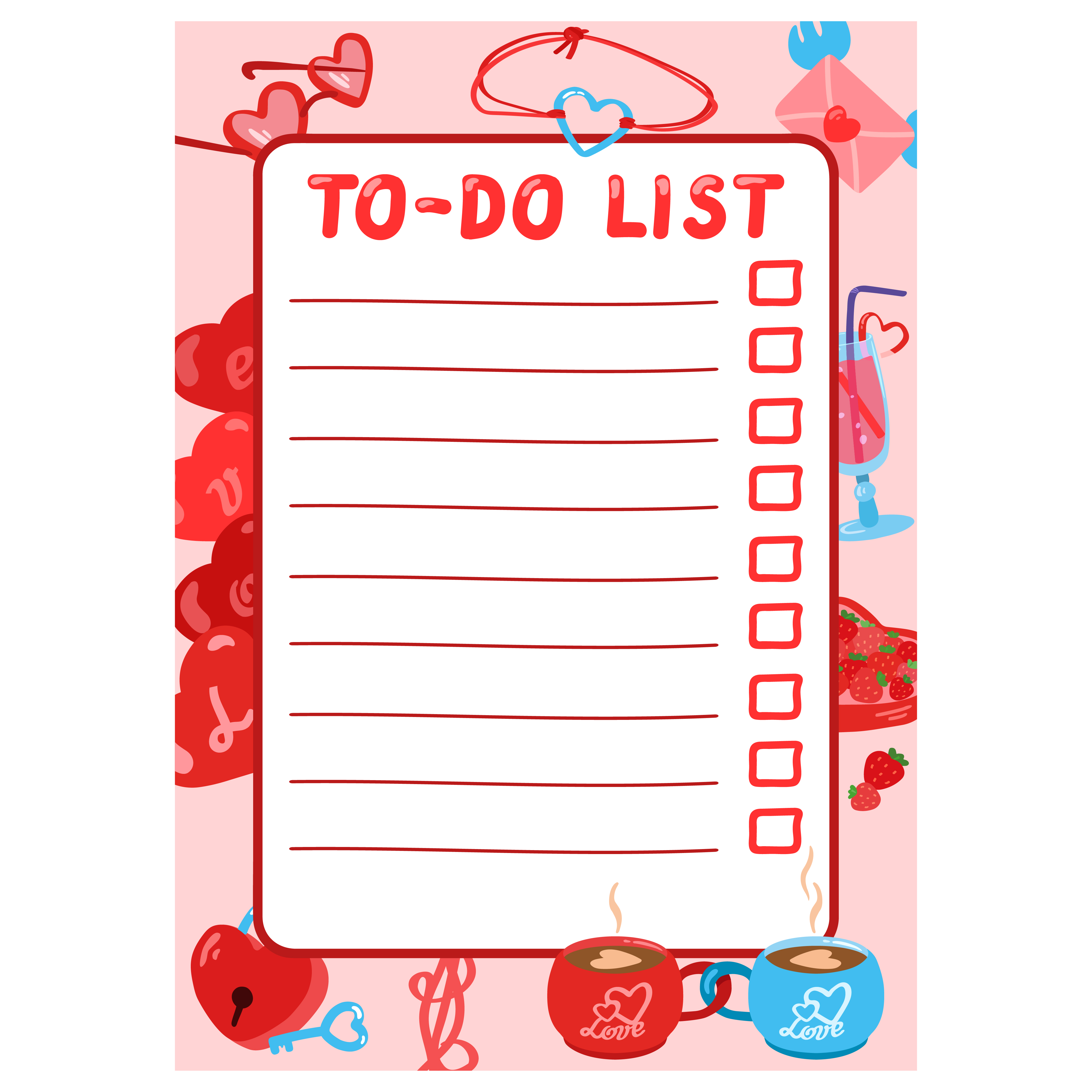 Template for notes, to do and buy list. For organizer - Inspire Uplift