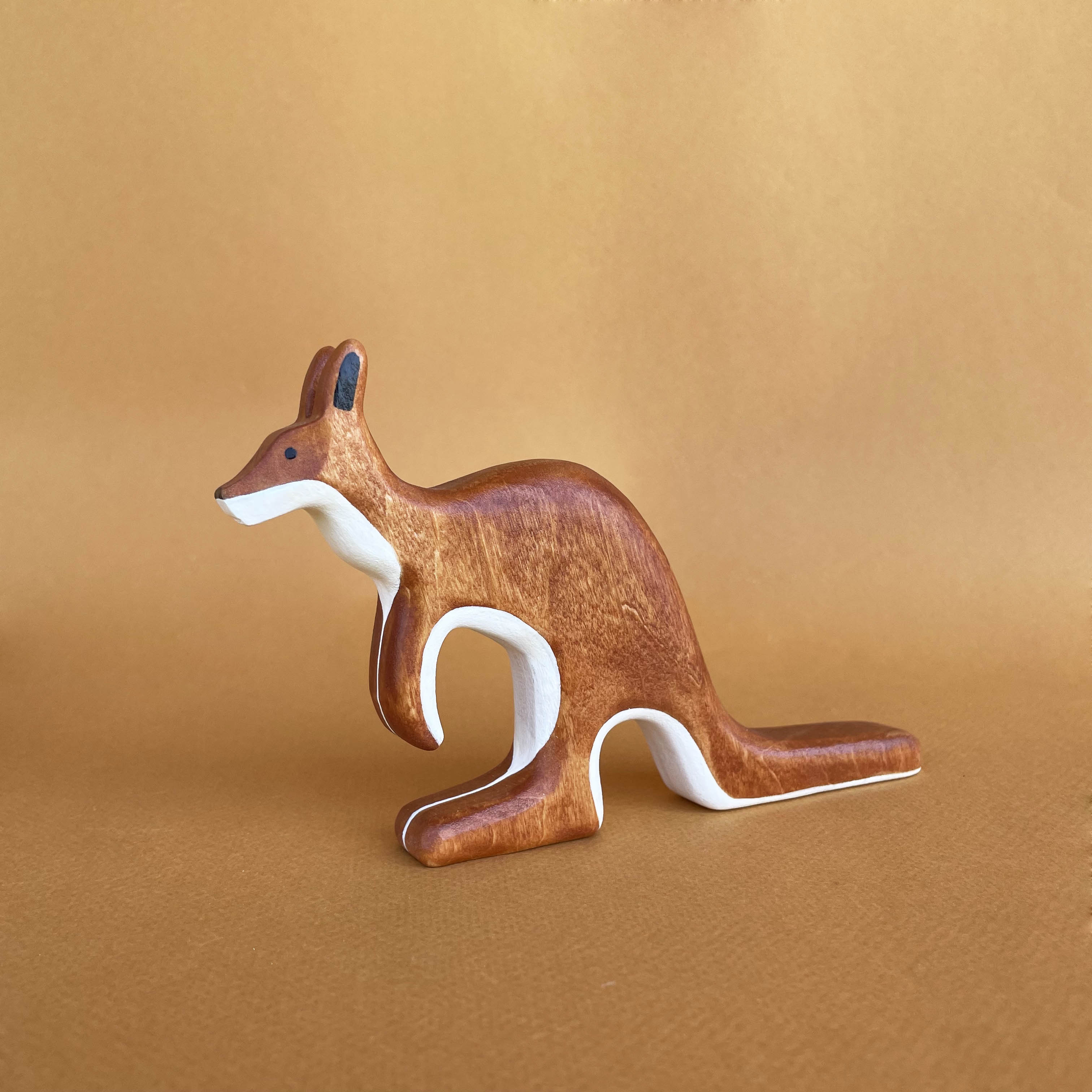 Wooden Kangaroo toy Wood Kangaroo figurine Australian animal - Inspire ...