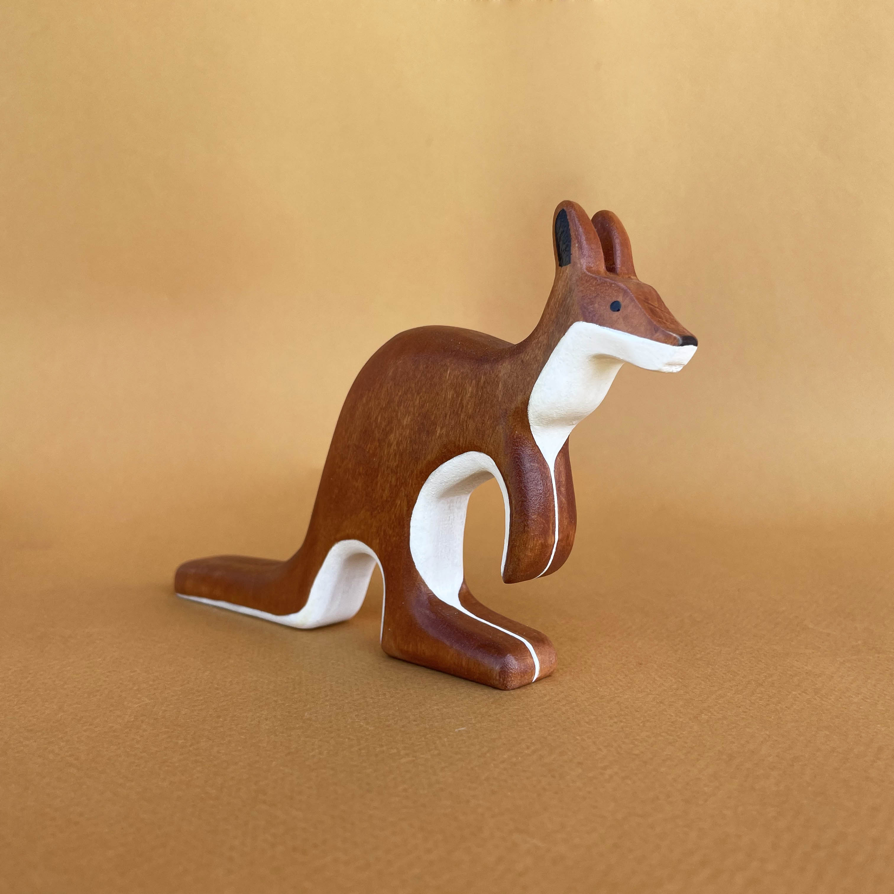 Wooden Kangaroo toy Wood Kangaroo figurine Australian animal - Inspire ...