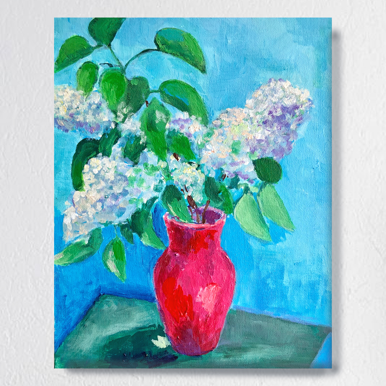 Spring Flowers Painting, White Lilac Original Oil Painting, - Inspire ...