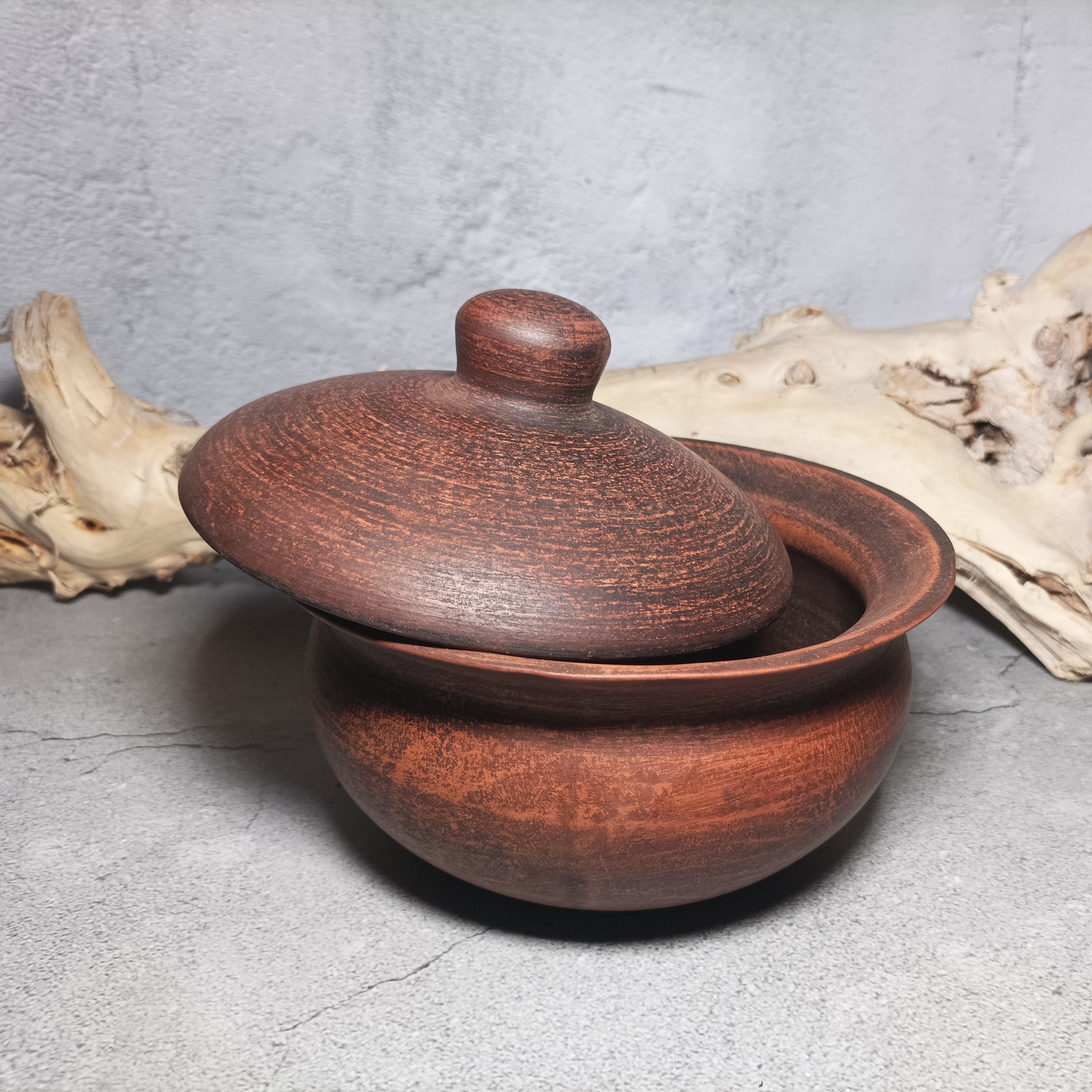 Ceramic cooking pot 33.81 fl.oz Casserole with lid handmade | Inspire ...