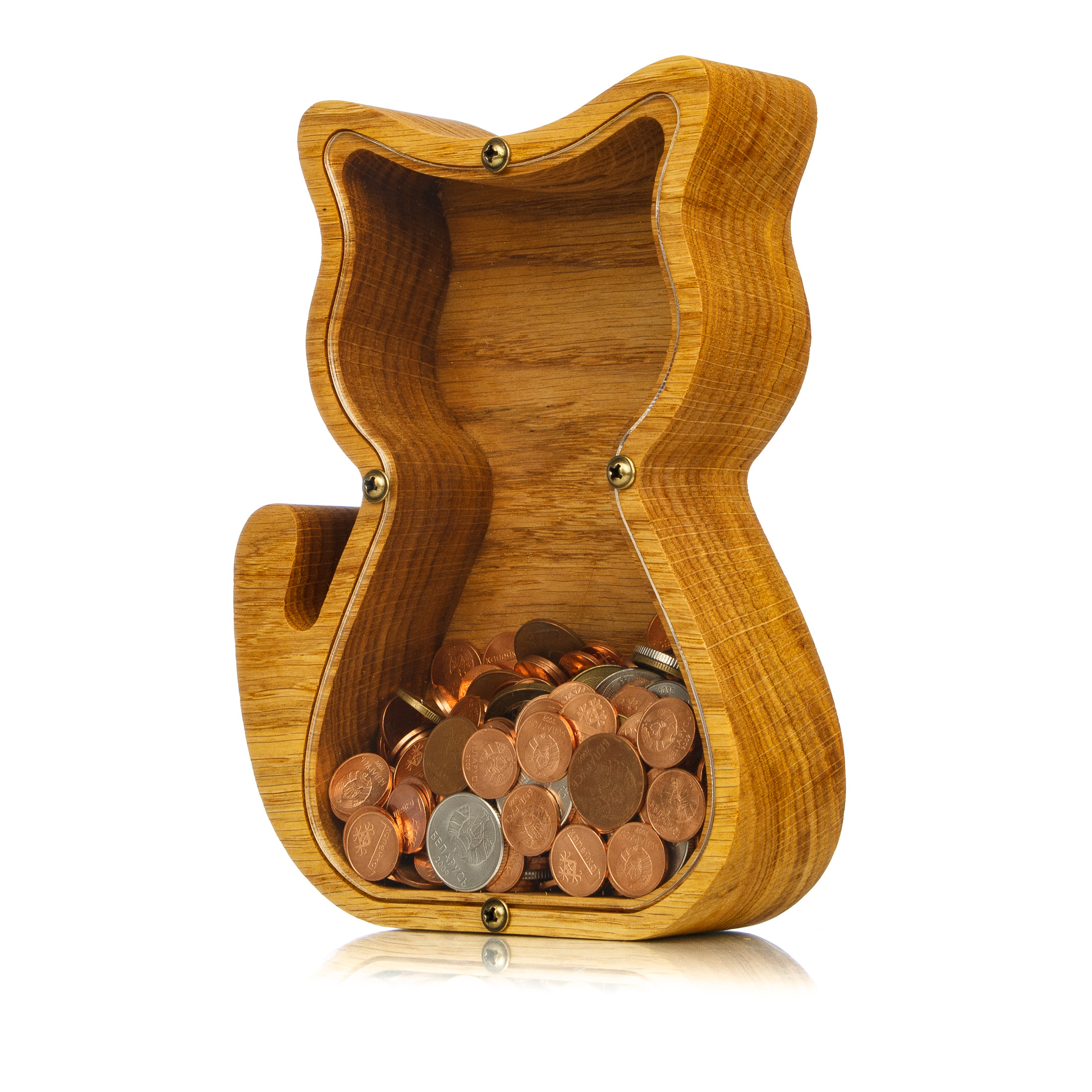 Wooden CAT piggy bank Kitten figurines Personalized cat dad - Inspire ...