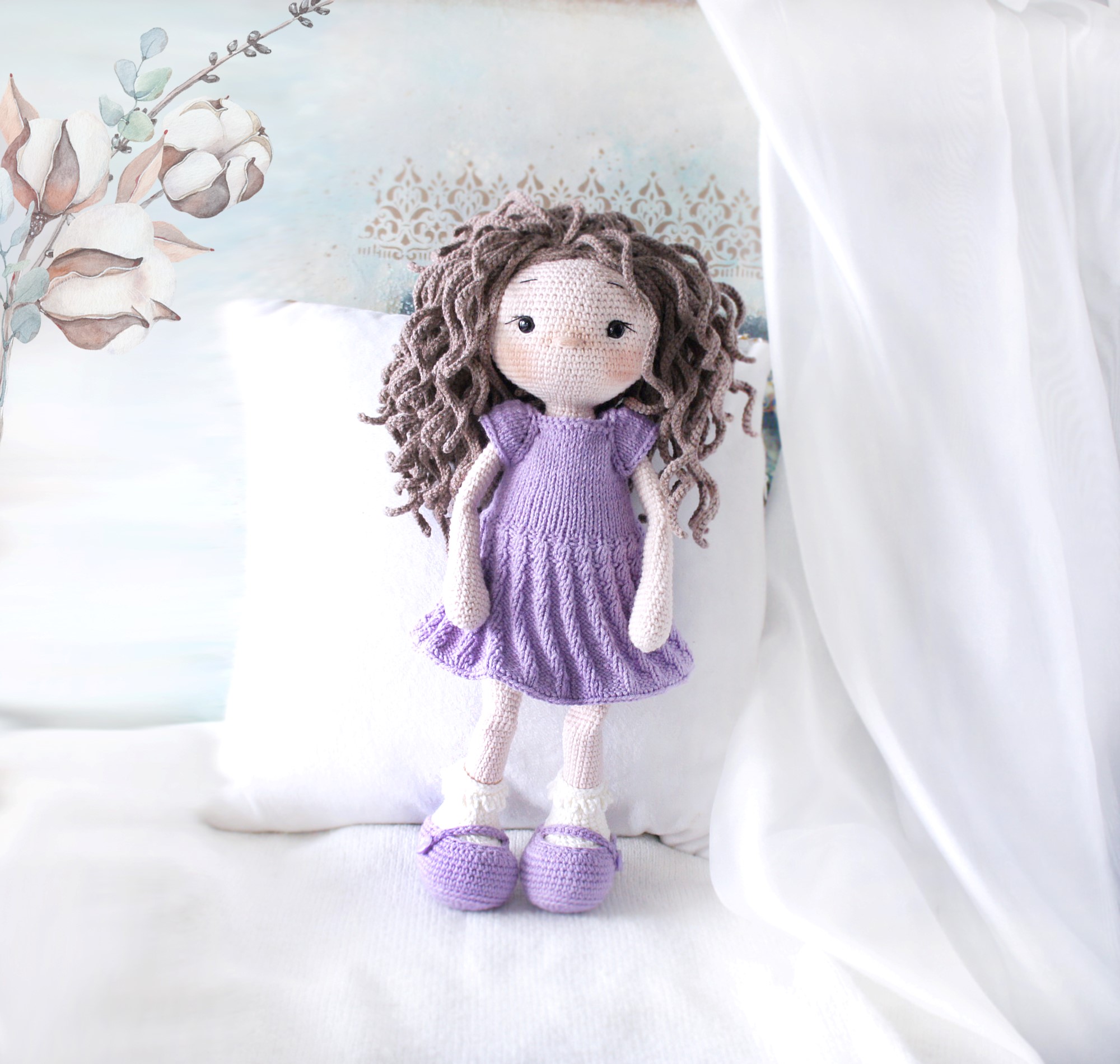 Stuffed Doll in dress, Soft doll for Toddlers girls - Inspire Uplift