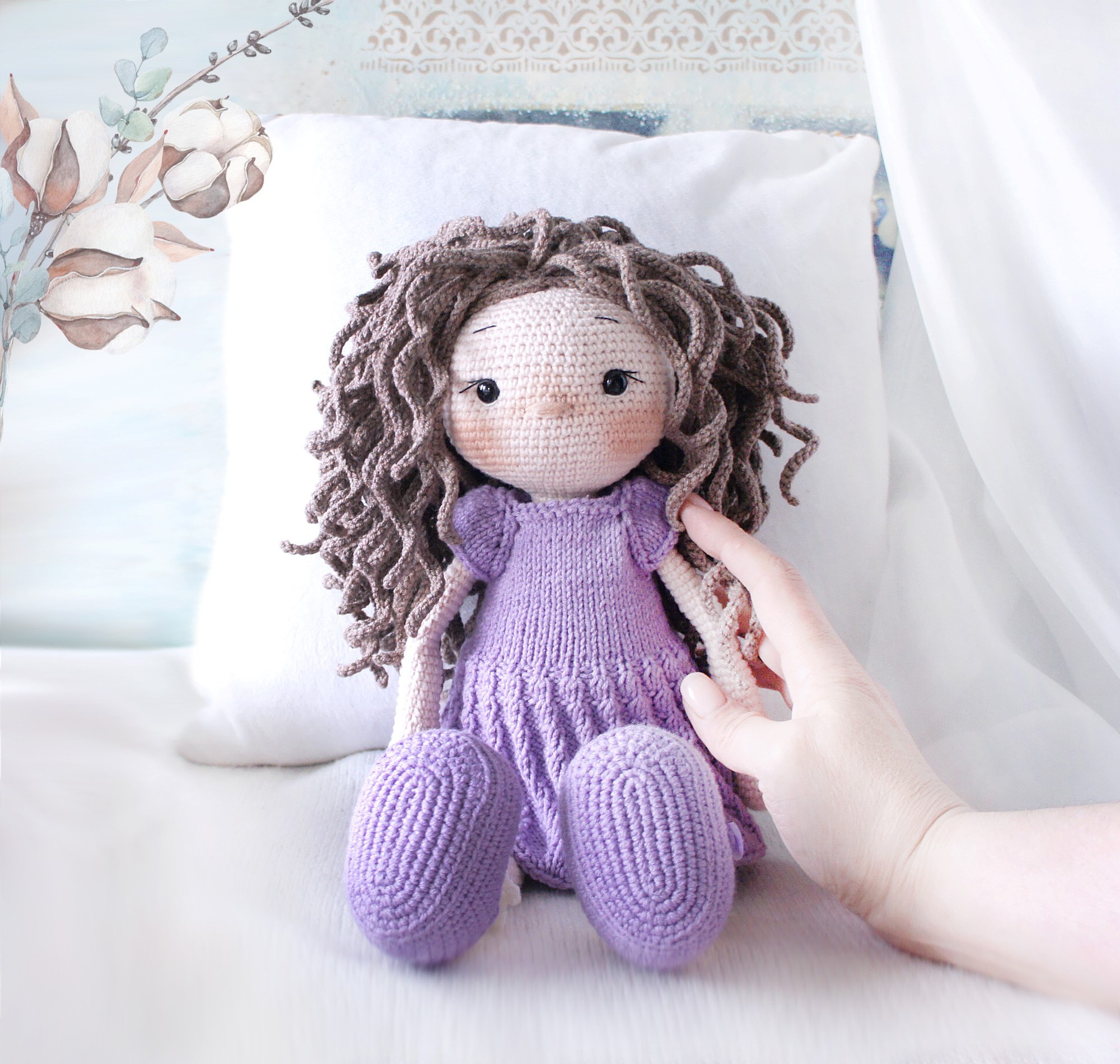 Stuffed Doll in dress, Soft doll for Toddlers girls - Inspire Uplift