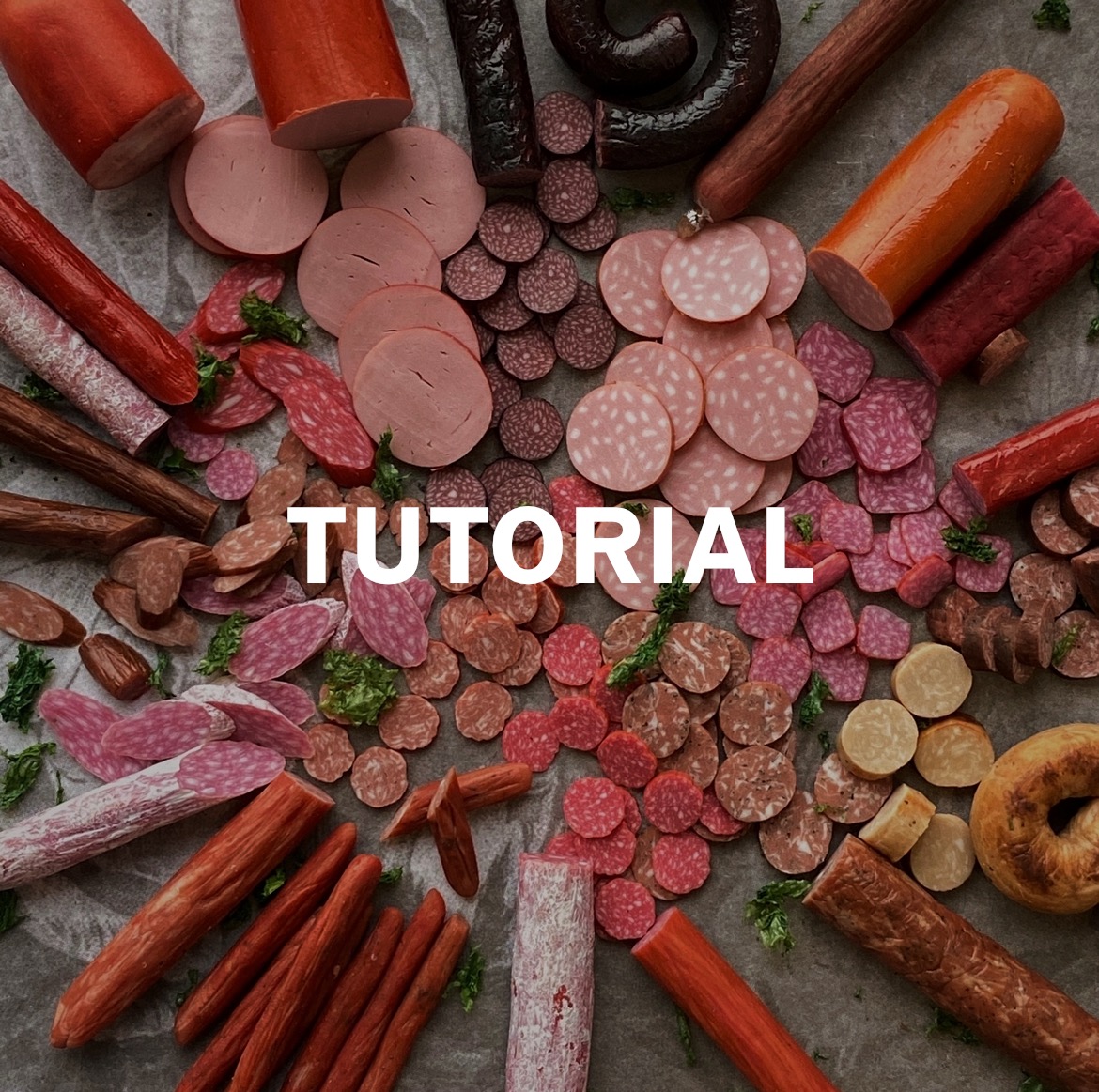 Miniature sausages, salami. TUTORIAL polymer clay. Mini food | Inspire ...