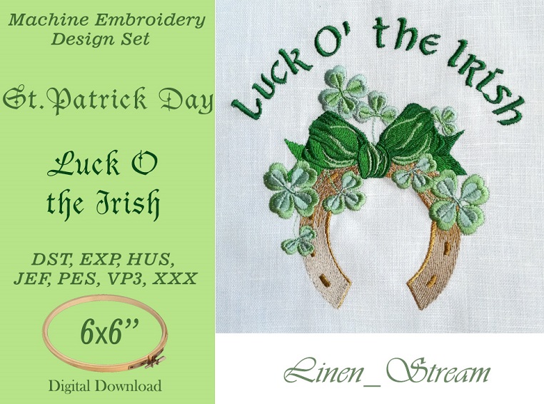Luck O the Irish Machinembr design in 7 formats and 2 sizes | Inspire ...
