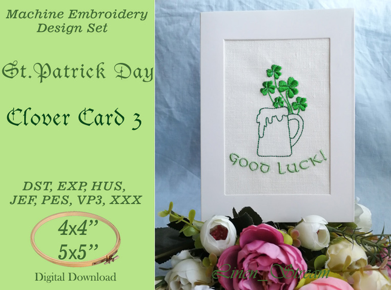 Clover Card 3 Machinembr design in 7 formats and 2 sizes | Inspire Uplift