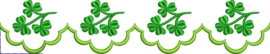 Clover Border Machinembr design in 7 formats and 4 sizes - Inspire Uplift