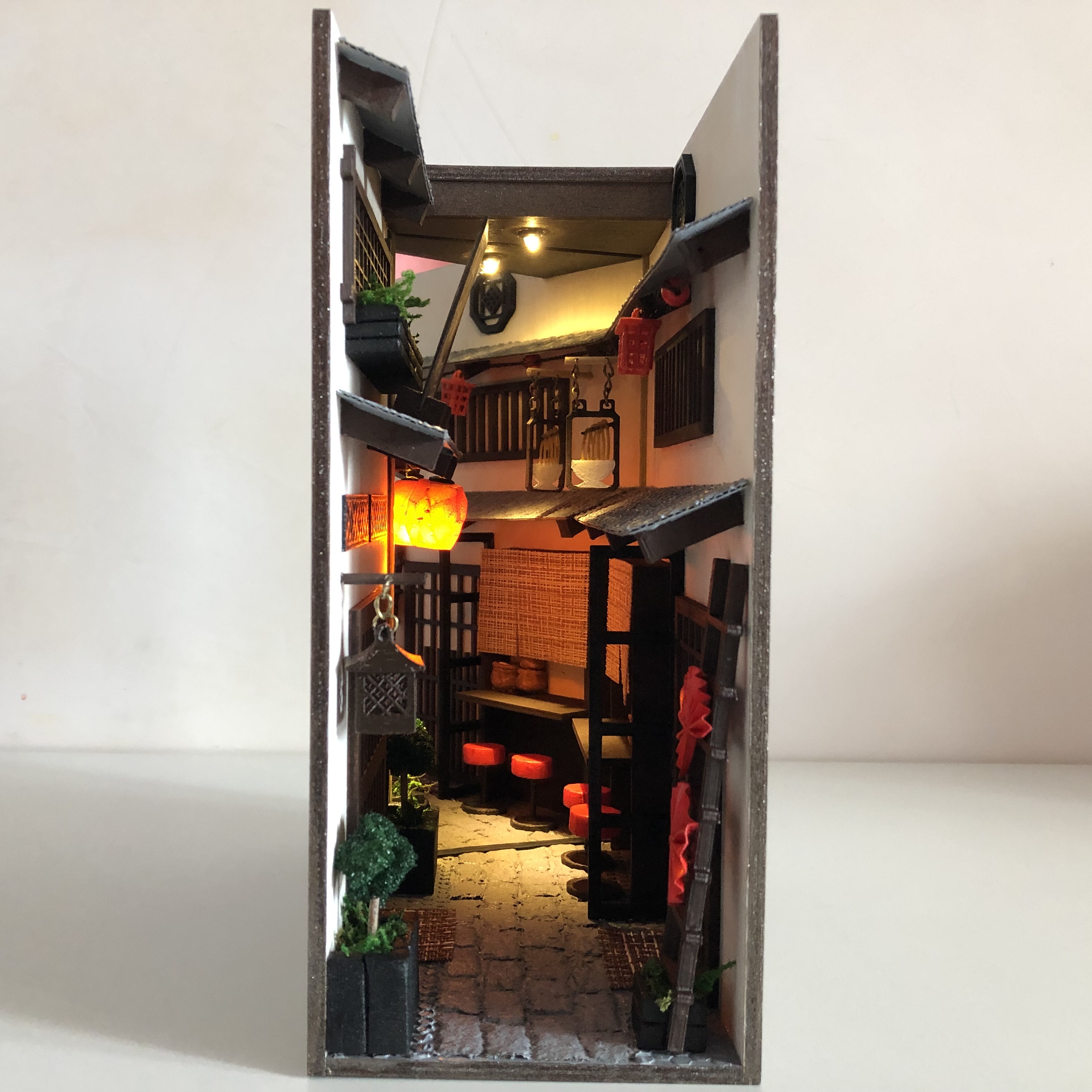 Book nook bookshelf insert Japan Street Book END library dec - Inspire ...