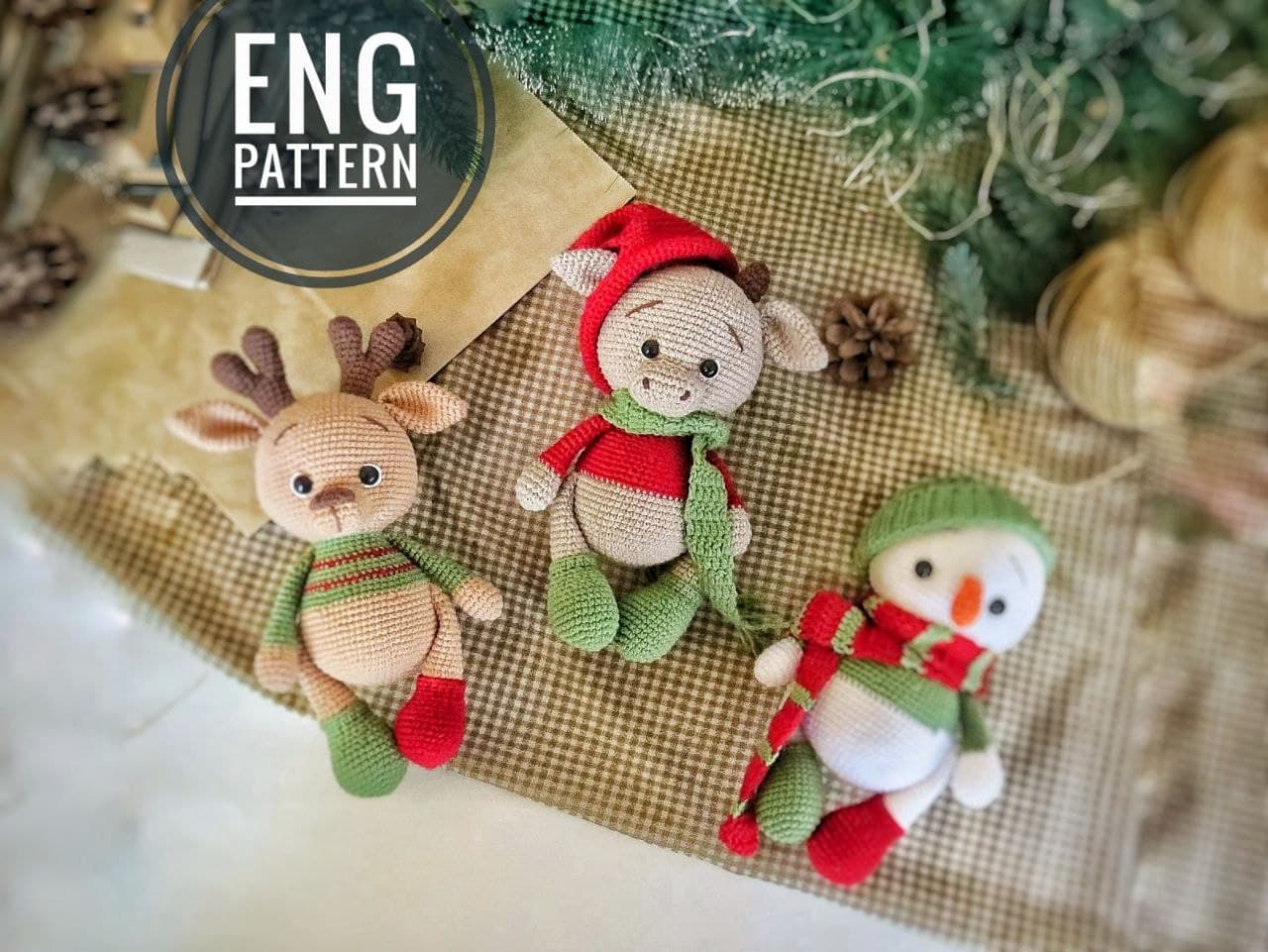 Amigurumi Christmas set crochet pattern. Amigurumi reindeer, - Inspire ...