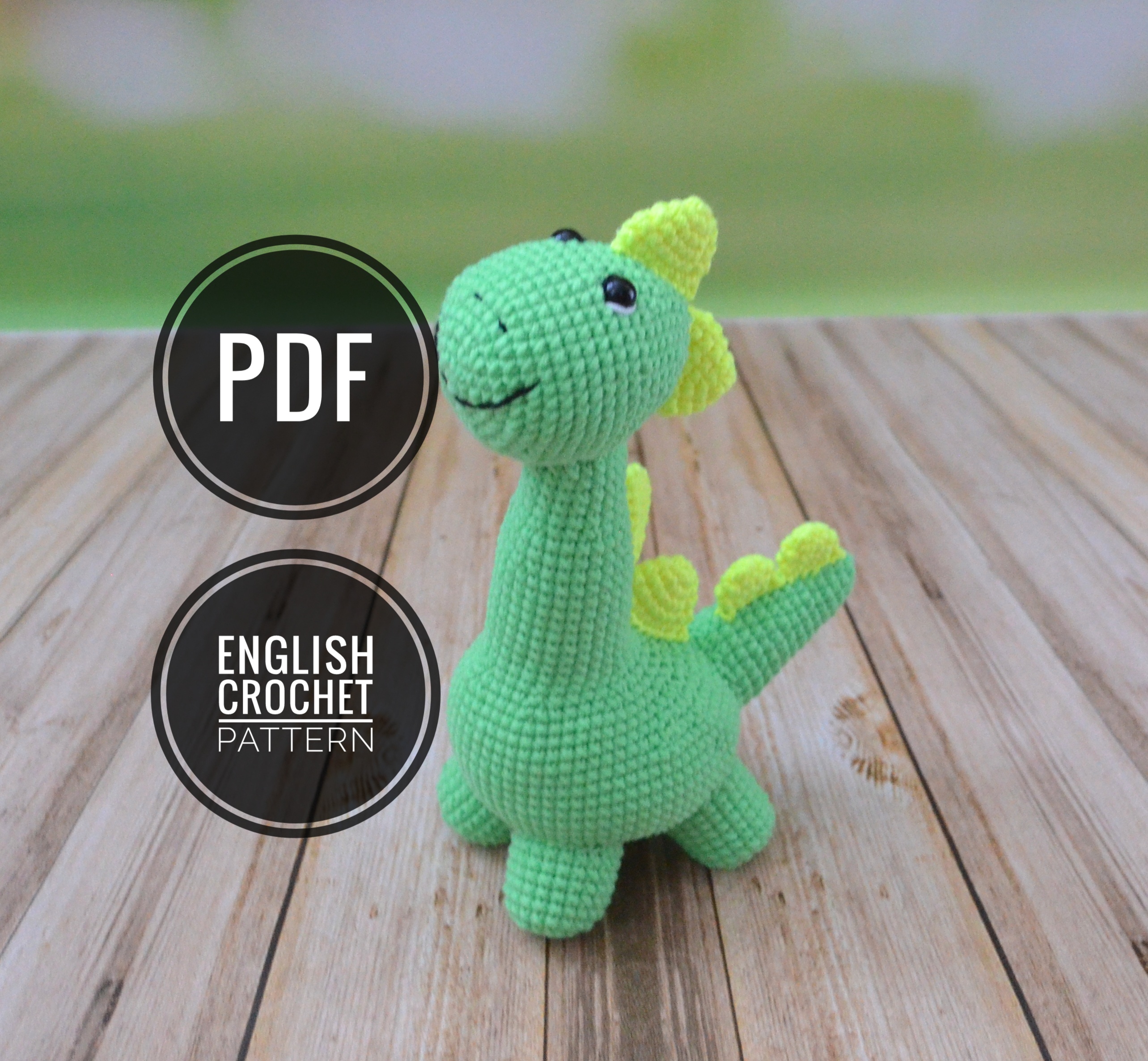 English PATTERN,Dino pattern,amigurumi pattern PDF,pattern t | Inspire ...