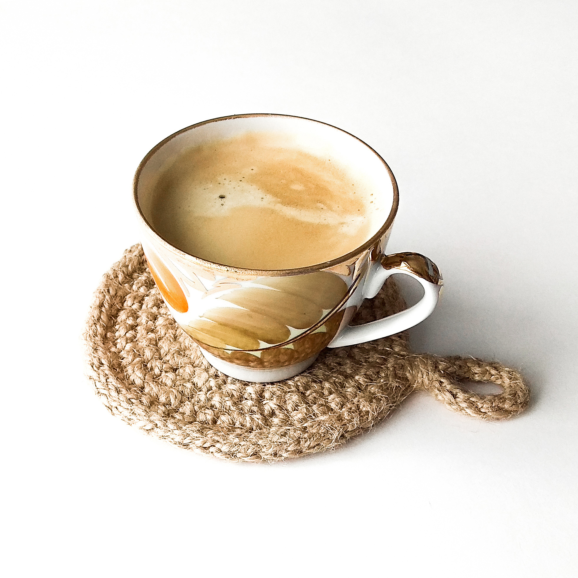 Jute coasters PATTERN, Crochet natural coaster PDF, Crochet - Inspire ...