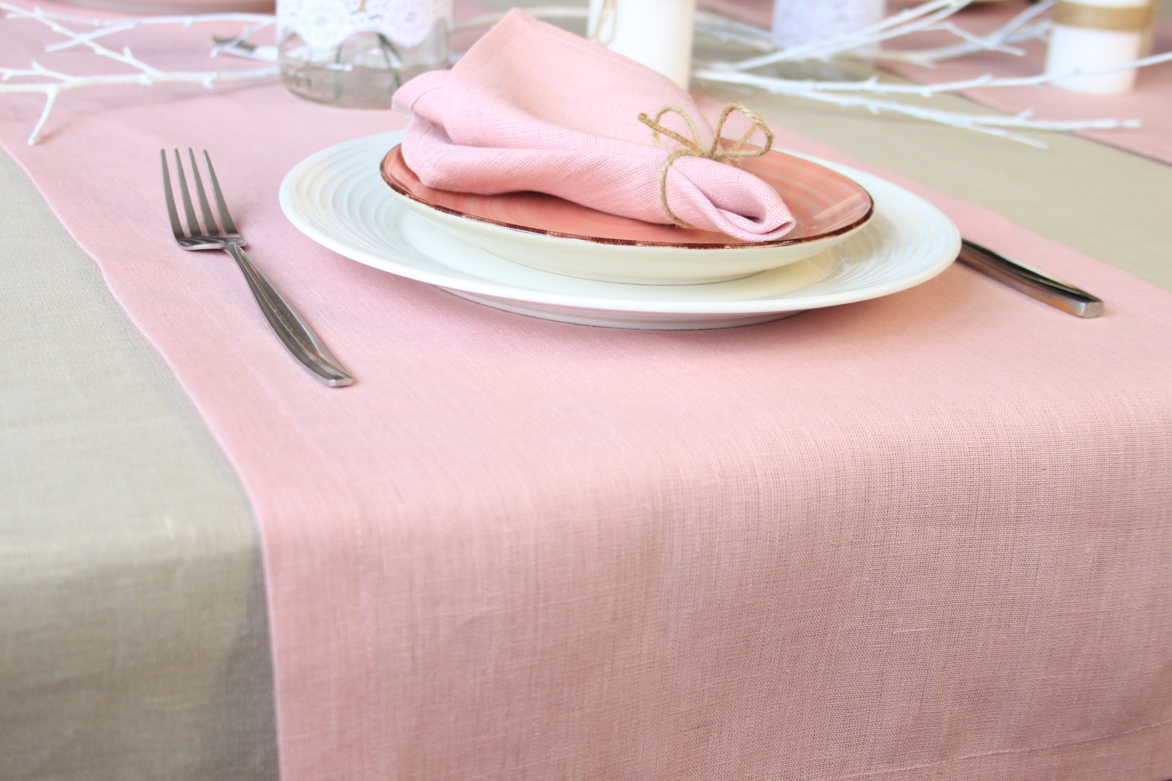 Handmade linen table runner, Custom cottagecore table runner | Inspire ...