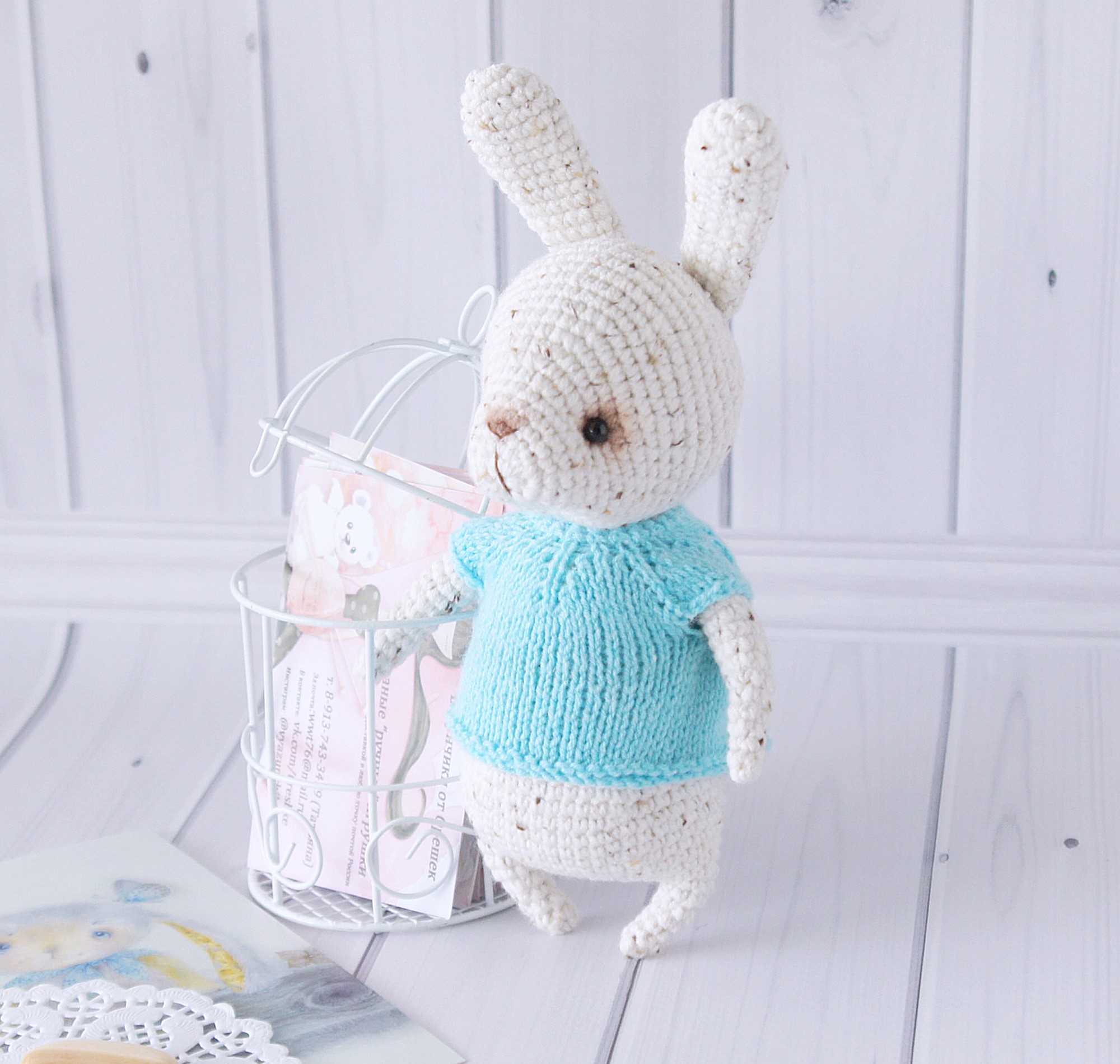 Baby Bunny rabbit doll, Cute bunny toy, Stuffed animal toy - Inspire Uplift