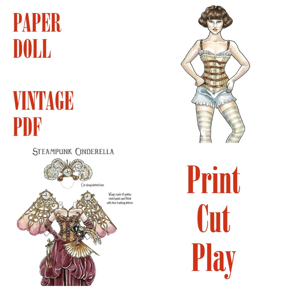 Digital | Vintage Paper Doll | Printable - Print - Cut - Pla - Inspire ...