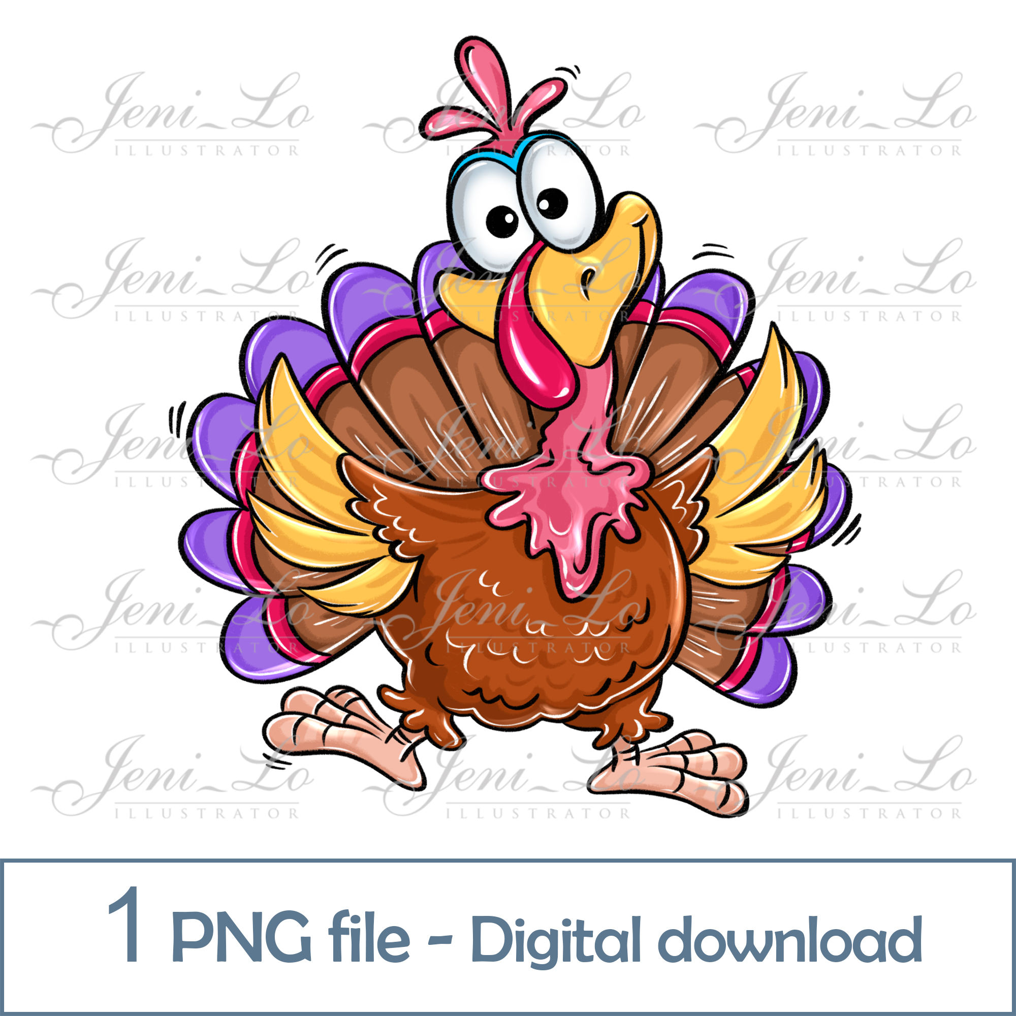 Funny turkey 1 PNG file Happy thanksgiving Sublimation Turke - Inspire ...