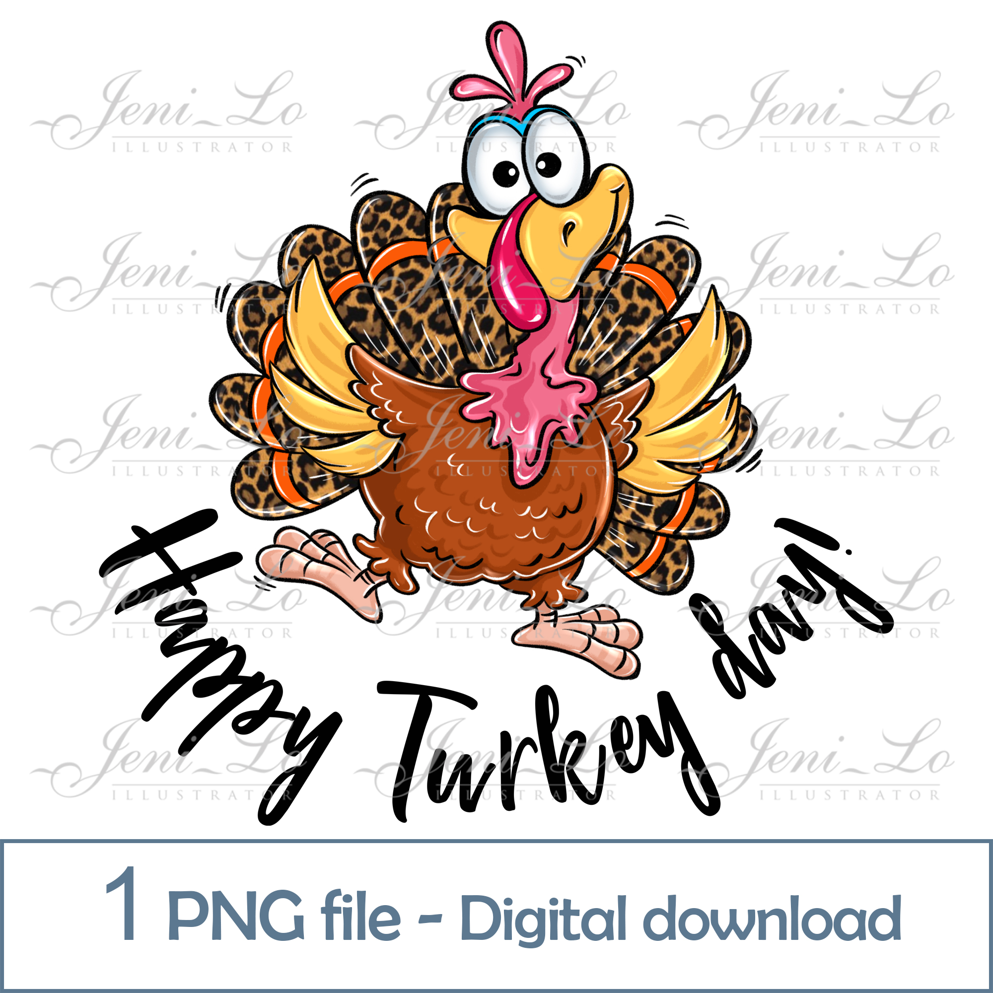 Happy Turkey day 1 PNG file Funny turkey Sublimation Happy t | Inspire ...