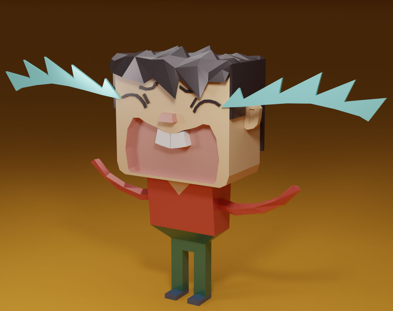 low poly character, low poly boy, low poly papercraft, pepak - Inspire ...