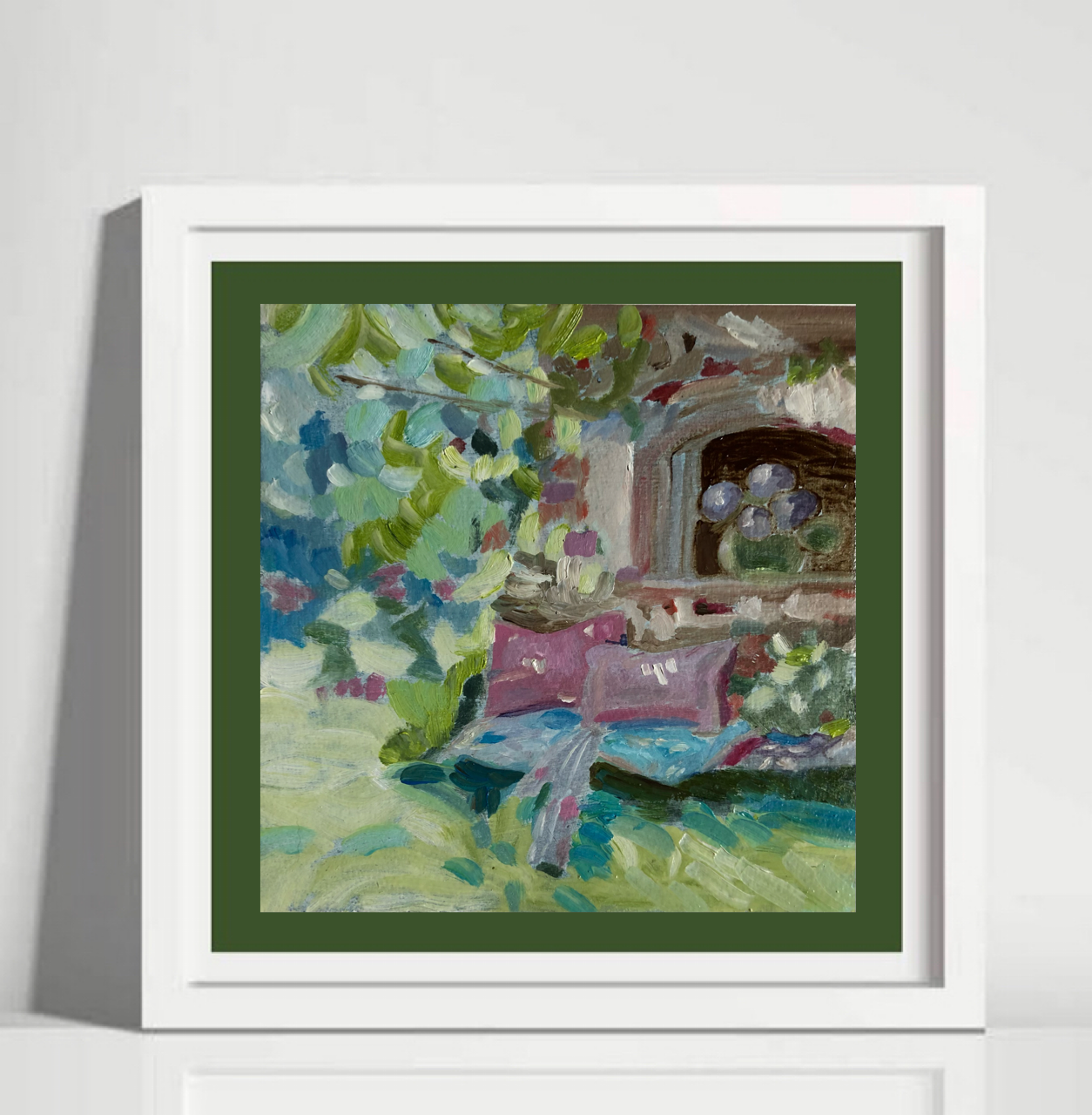 Summer day artwork original oil painting - Inspire Uplift
