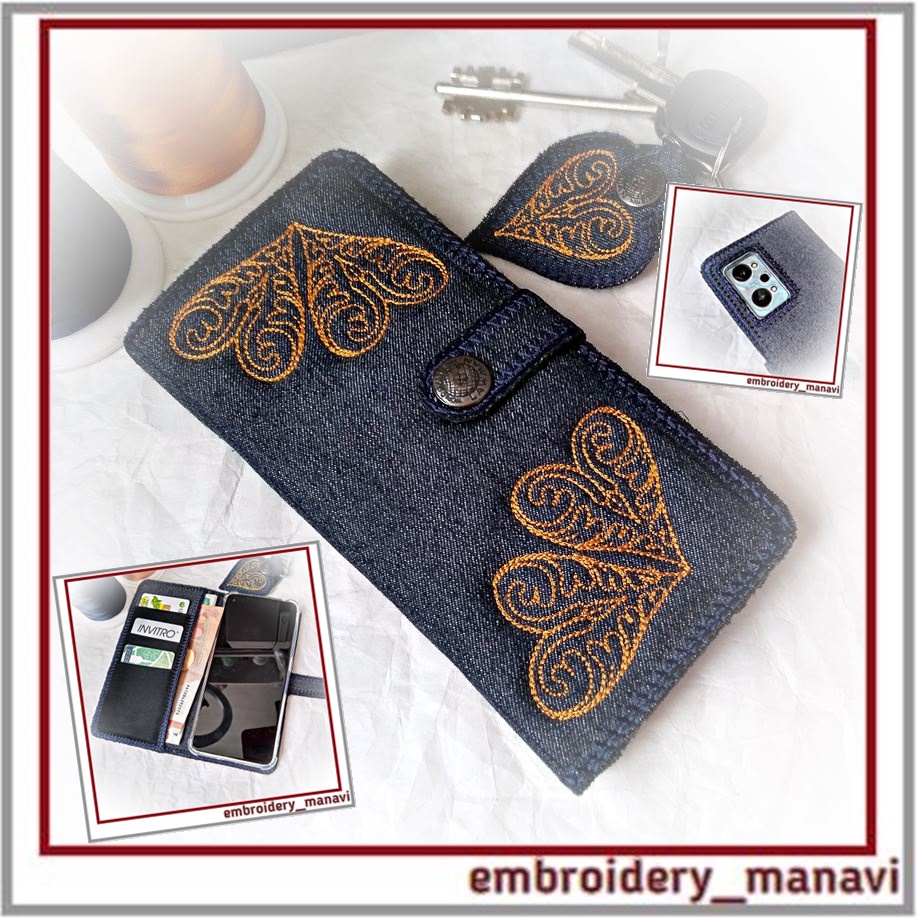 In the hoop machine embroidery design smartphone case | Inspire Uplift