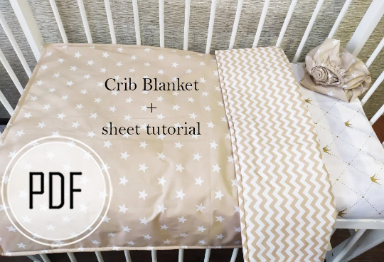 Pattern baby blanket + crib sheet pattern, Baby blanket pdf, | Inspire ...