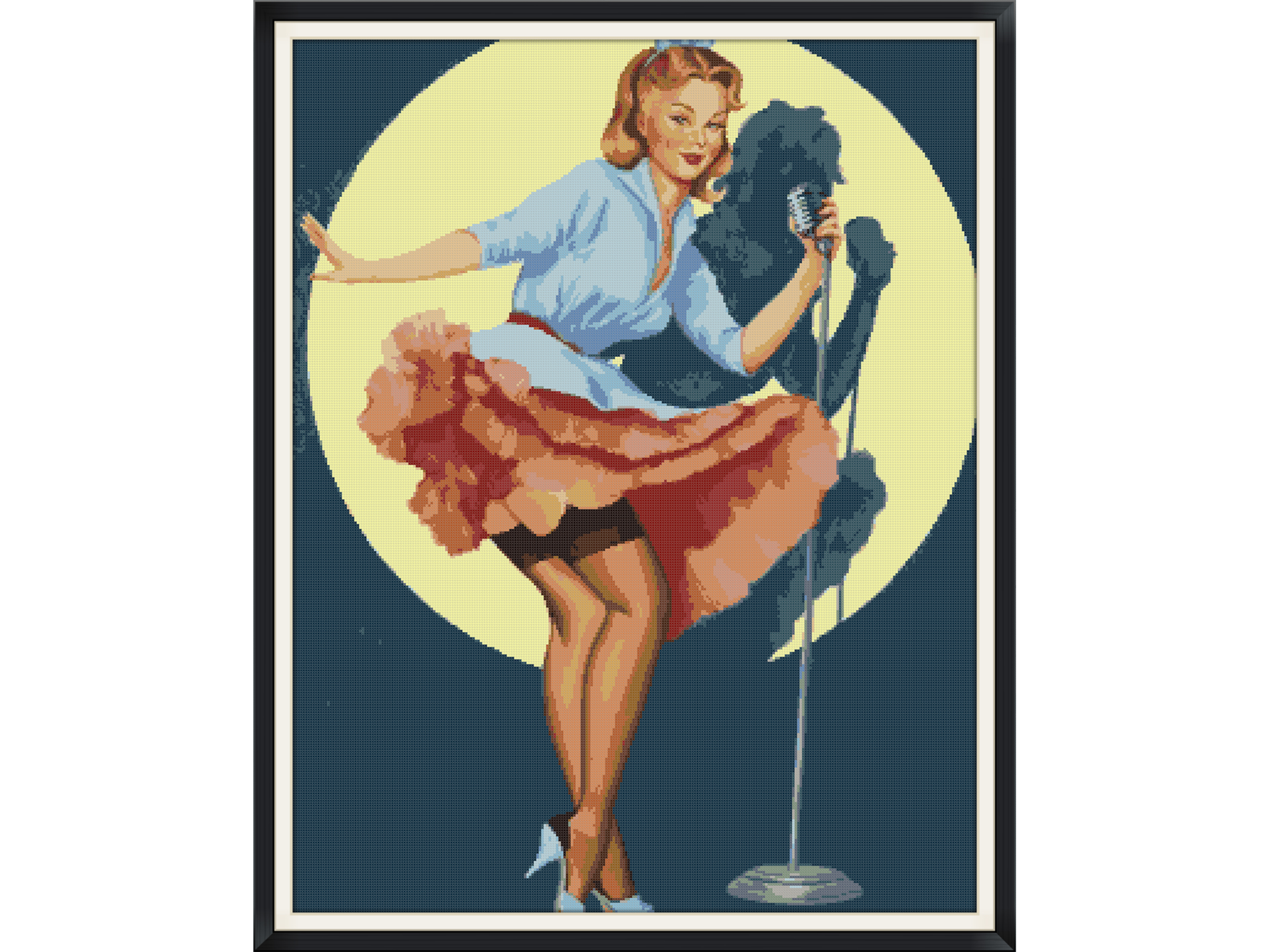 Pin Up Girl / Cross stitch / Vintage digital pattern pdf / # | Inspire ...