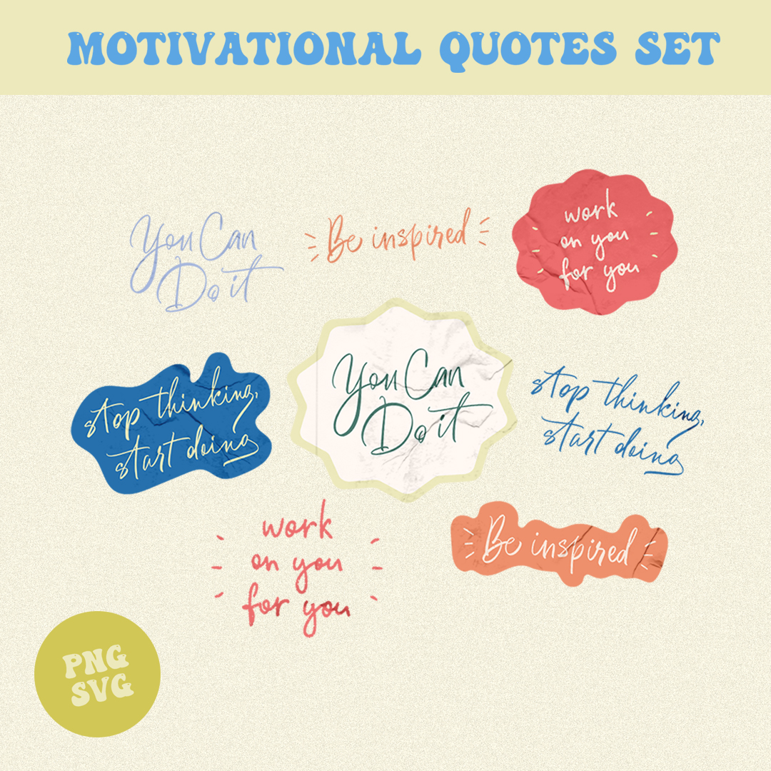 MOTIVATIONAL HANDWRITTEN QUOTES CALLIGRAPHY, STICKERS AND SU - Inspire ...