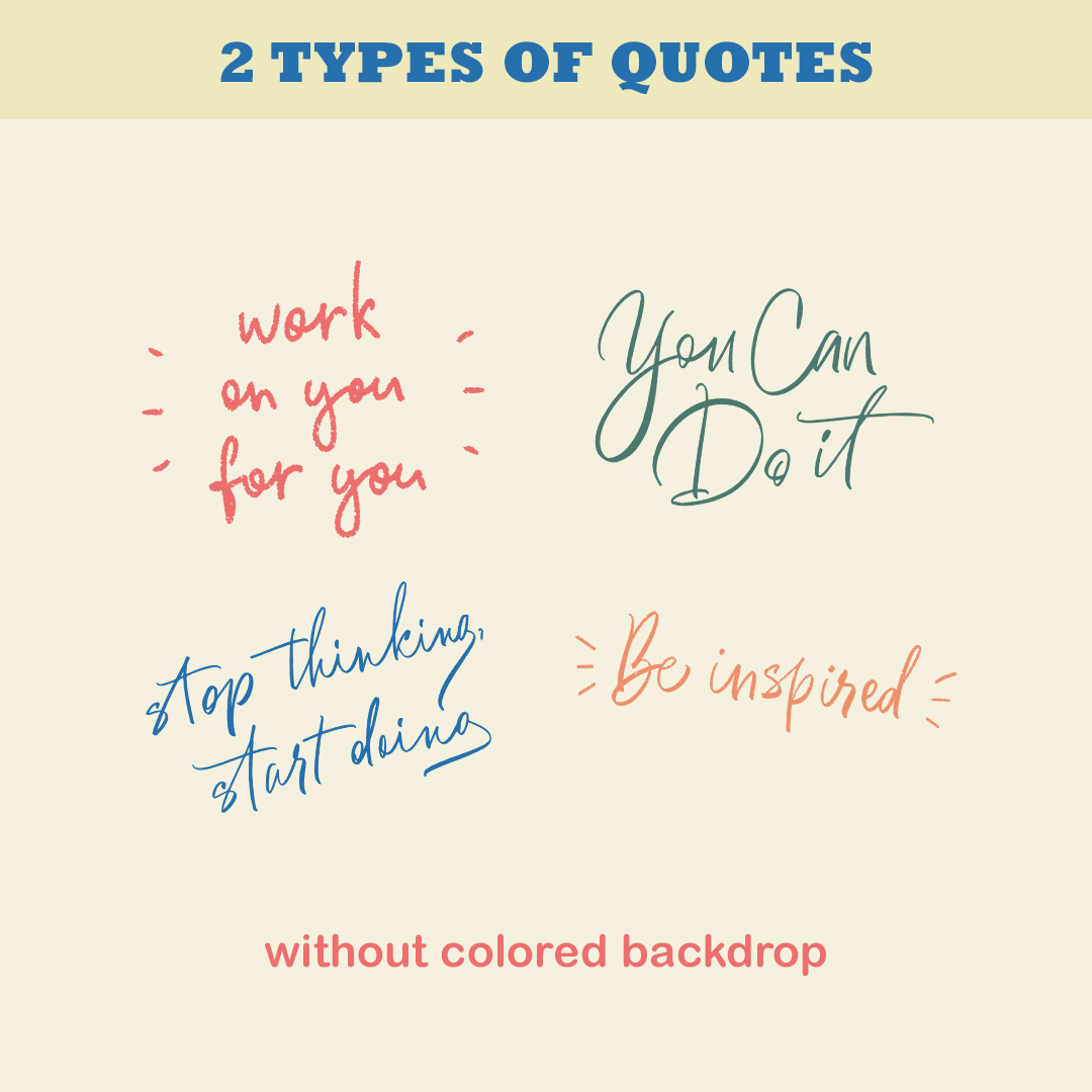 MOTIVATIONAL HANDWRITTEN QUOTES CALLIGRAPHY, STICKERS AND SU - Inspire ...