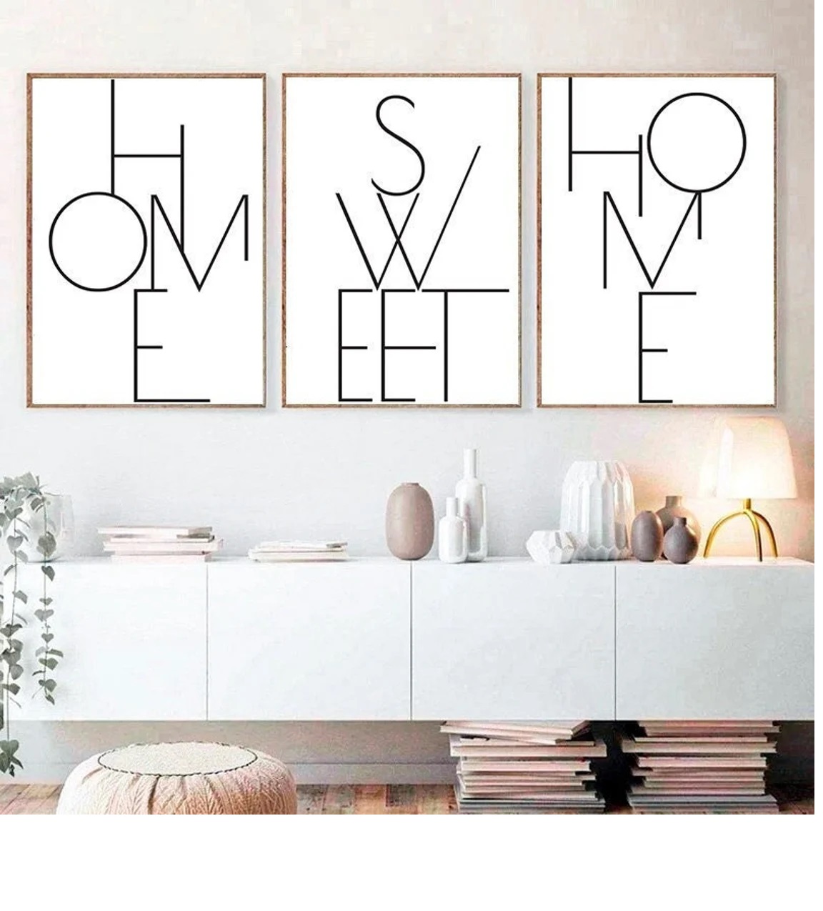 Home Sweet Home Printable Set of 3 Prints Living Room Wall A - Inspire ...